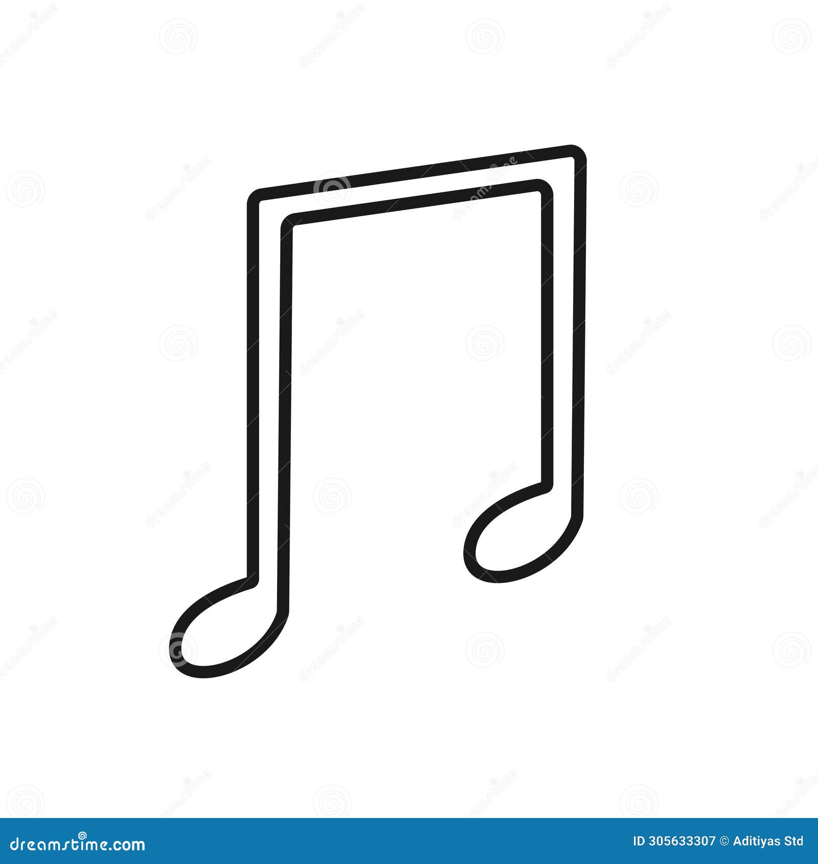 Music Note or Eight Note Flat Icon for Apps and Websites Vector. Stock ...