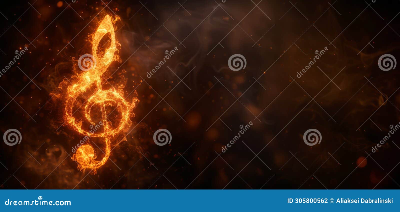 The Music Note in Flames on Black Background Stock Photo - Image of ...