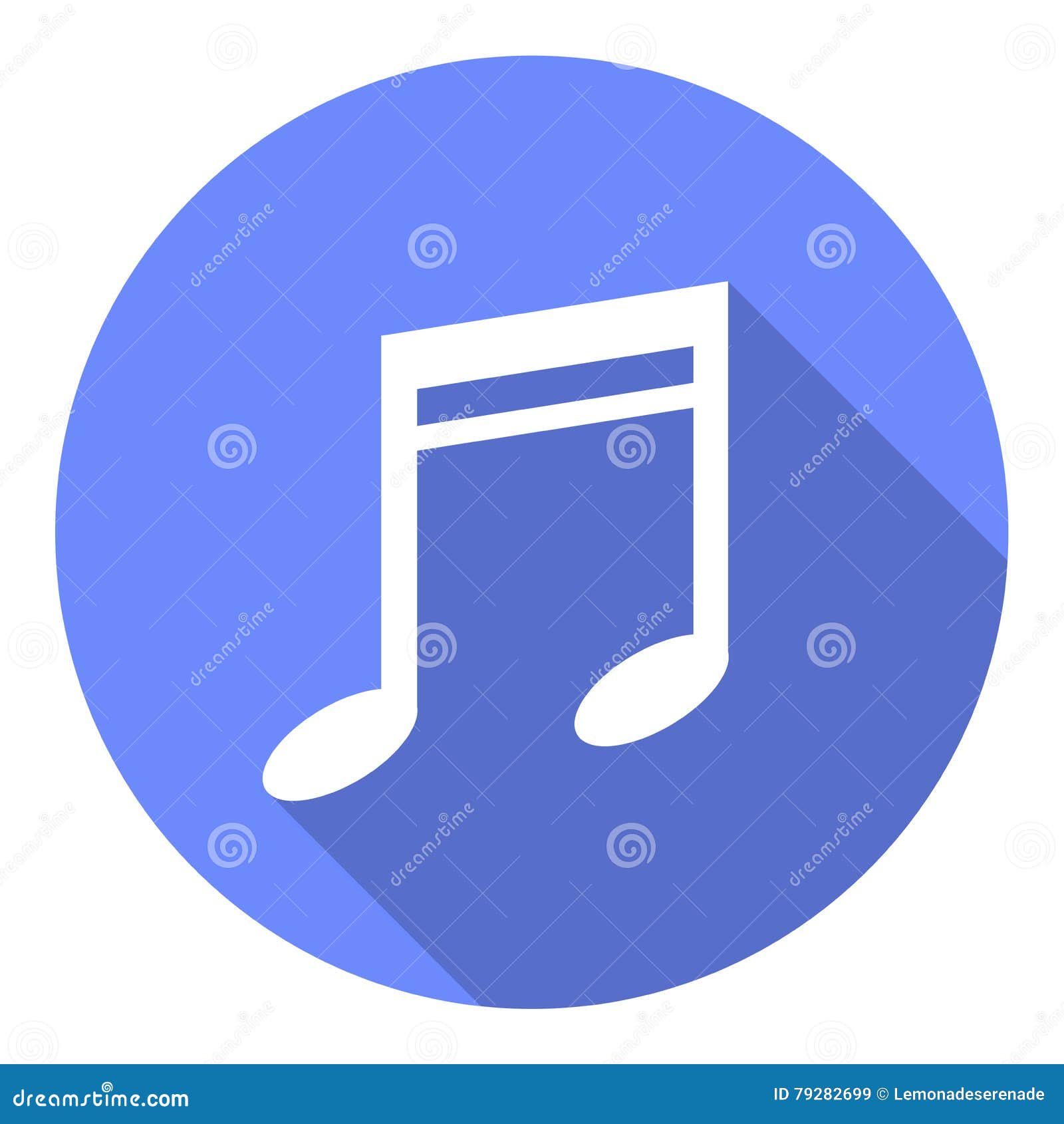 Music Note Flat Icon stock vector. Illustration of entertainment - 79282699