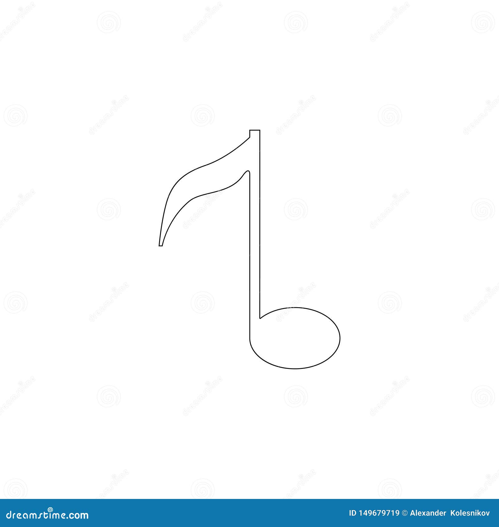 Music Note. Flat Vector Icon Stock Vector - Illustration of ...