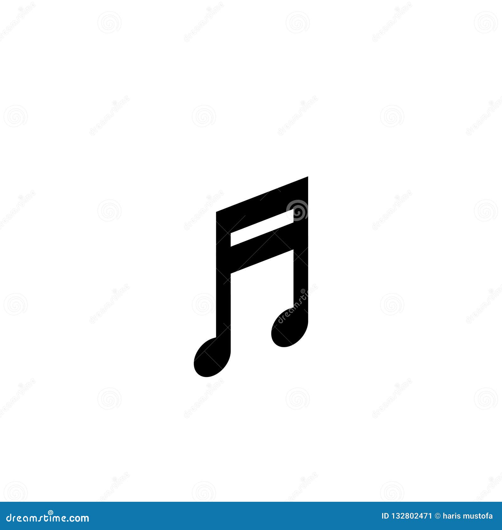 Music Note Graphic Design Template Vector Illustration Stock Vector ...