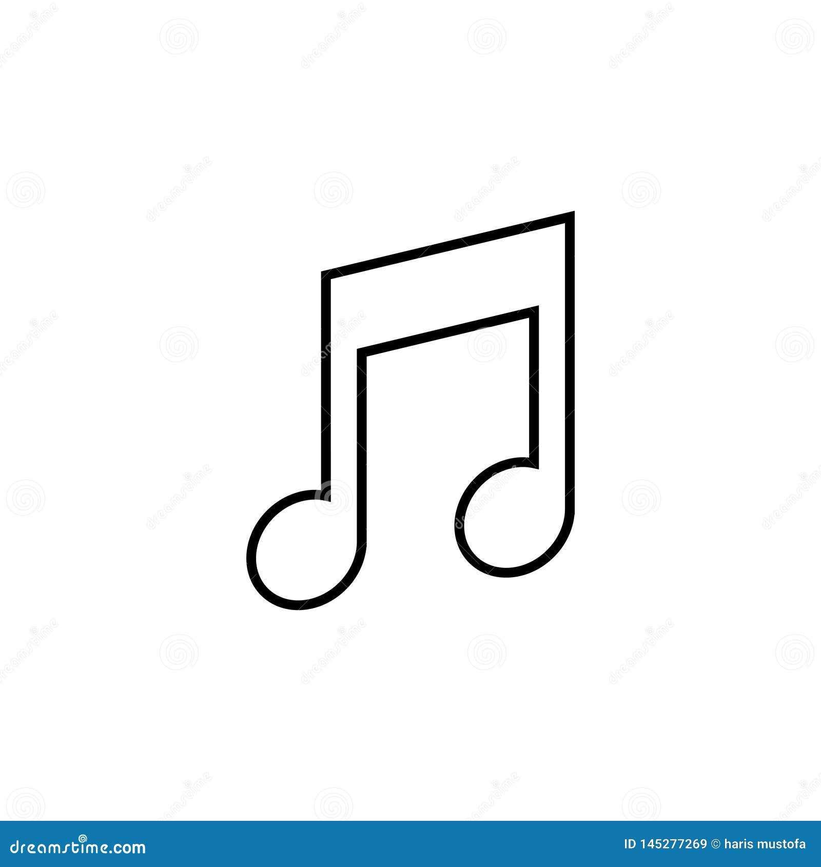 Music Note Graphic Design Template Vector Isolated Stock Vector ...