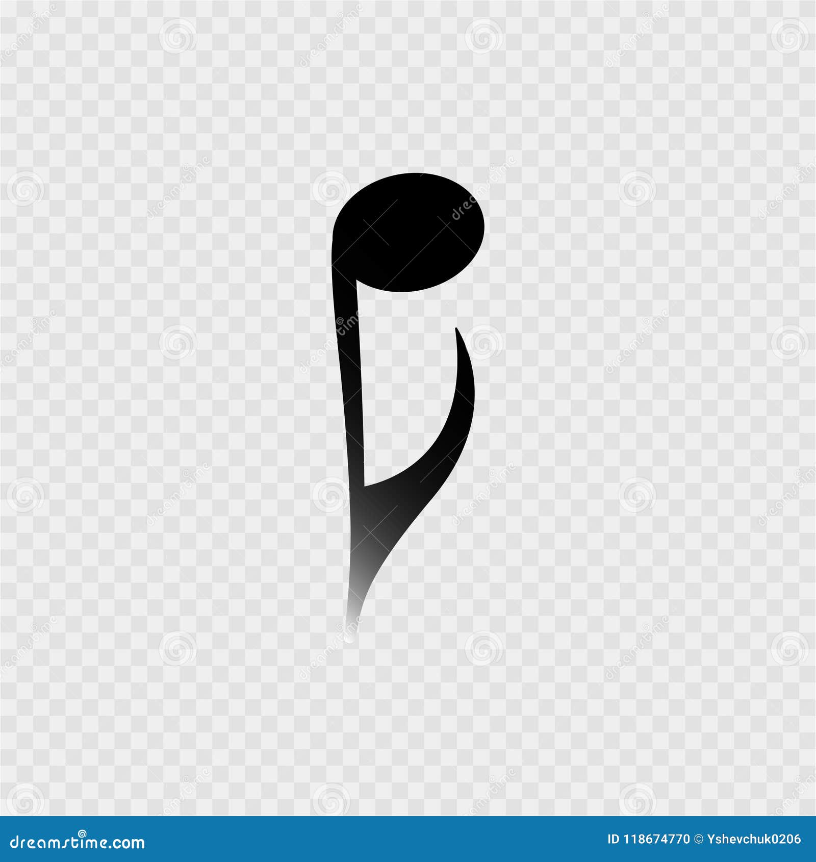 Music Note on the Grey Background Stock Vector - Illustration of ...