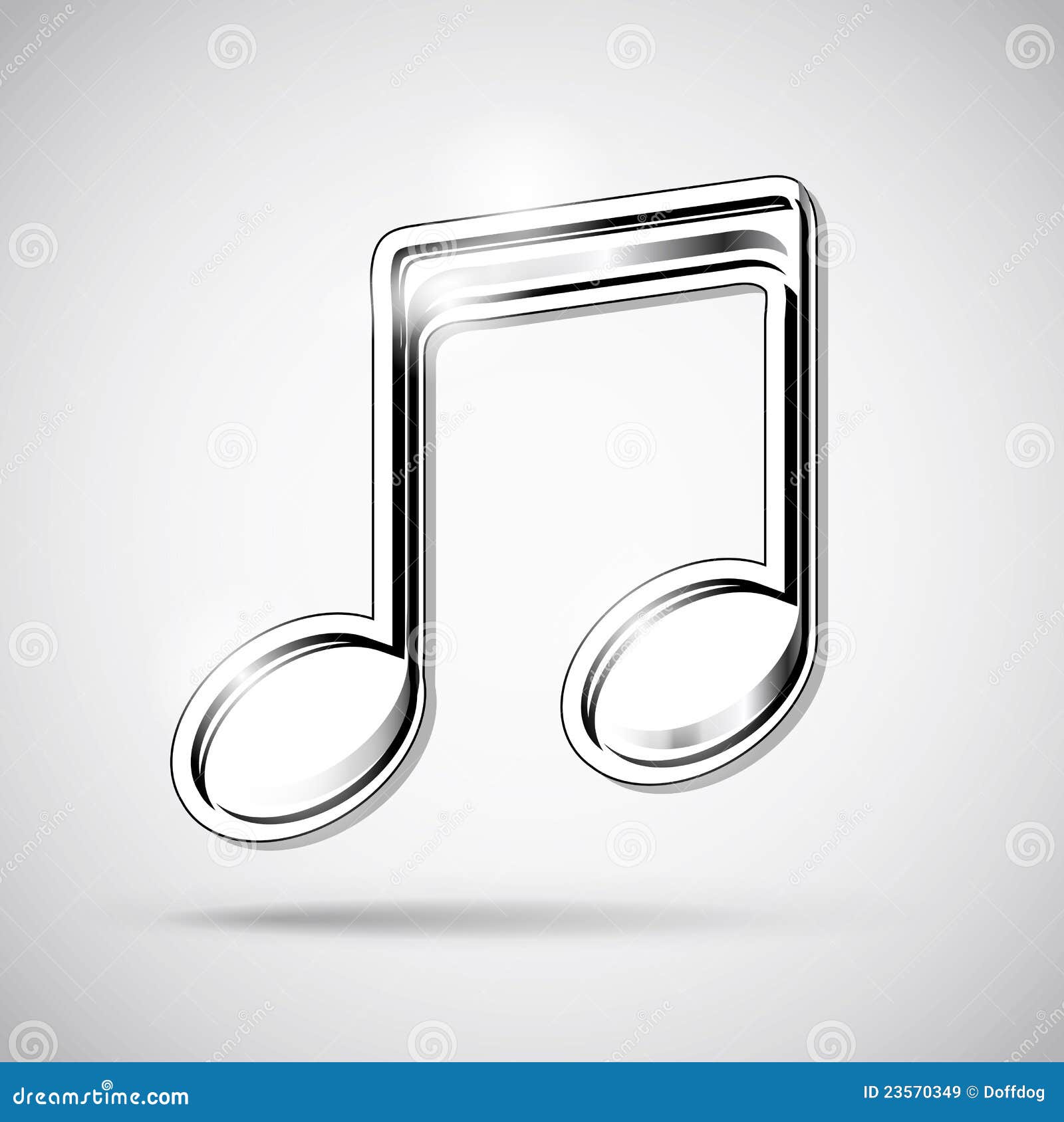Music note icon stock vector. Illustration of cool, element - 23570349