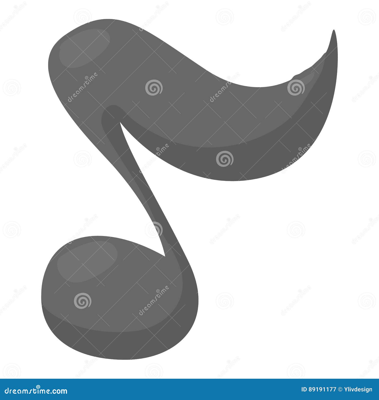 Music Note Icon, Cartoon Style Stock Vector - Illustration of concert ...