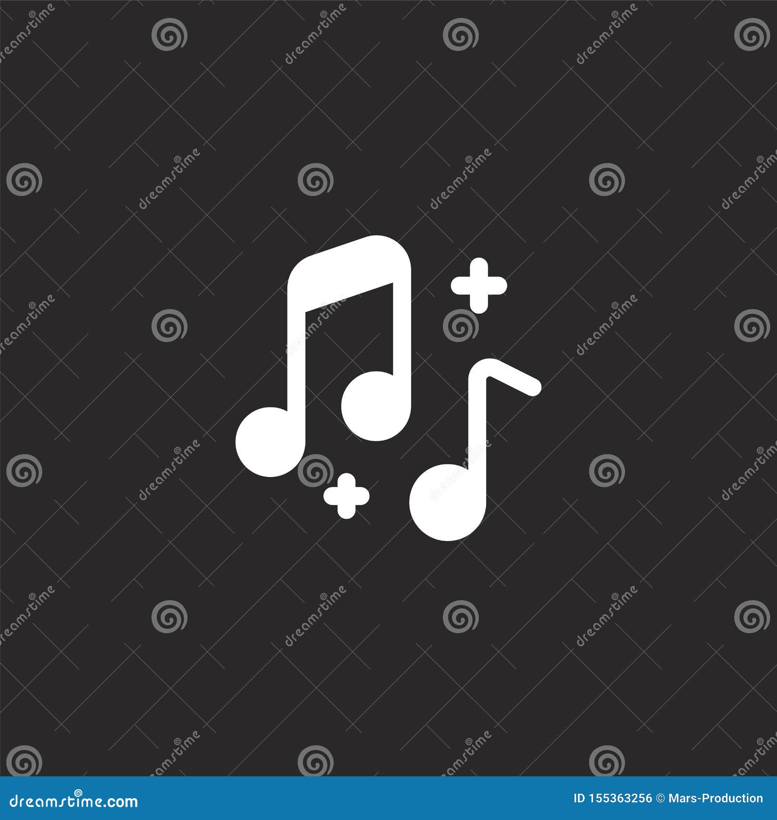 Music Note Icon. Filled Music Note Icon for Website Design and Mobile ...