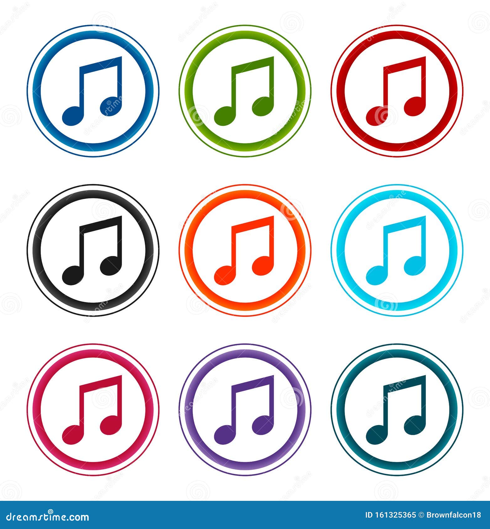 Icon Music Note Round Stock Illustrations – 2,430 Icon Music Note Round ...