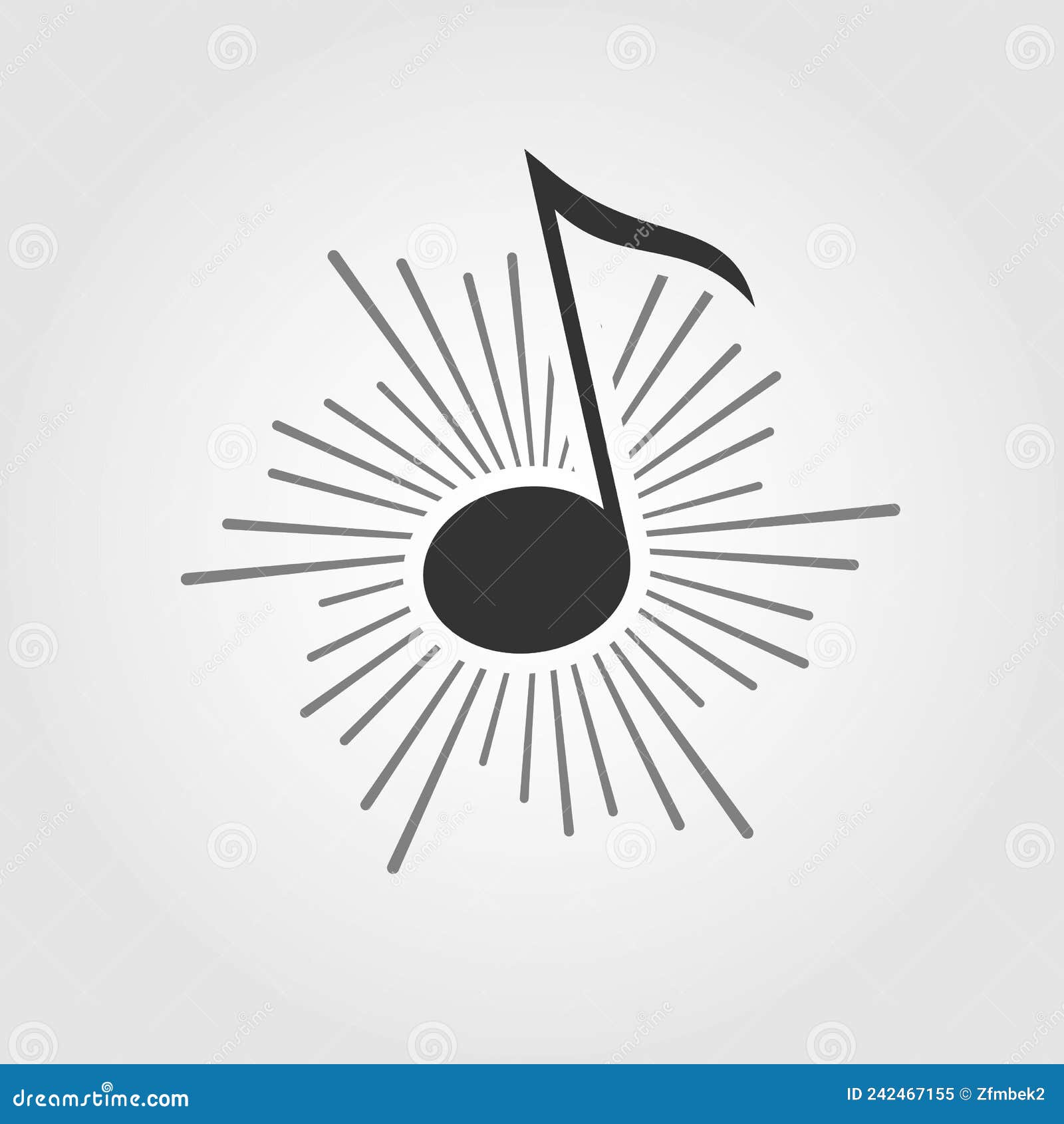 Music Note Icon Isolated on White Background Stock Vector ...