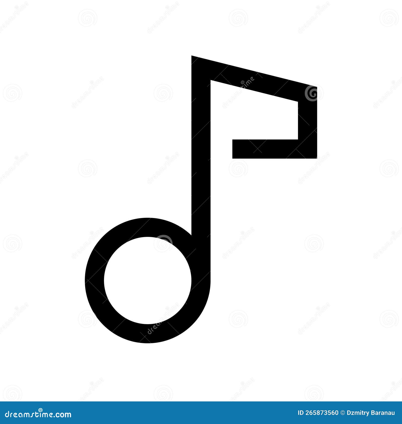 Music Note Icon Line Isolated on White Background. Black Flat Thin Icon ...