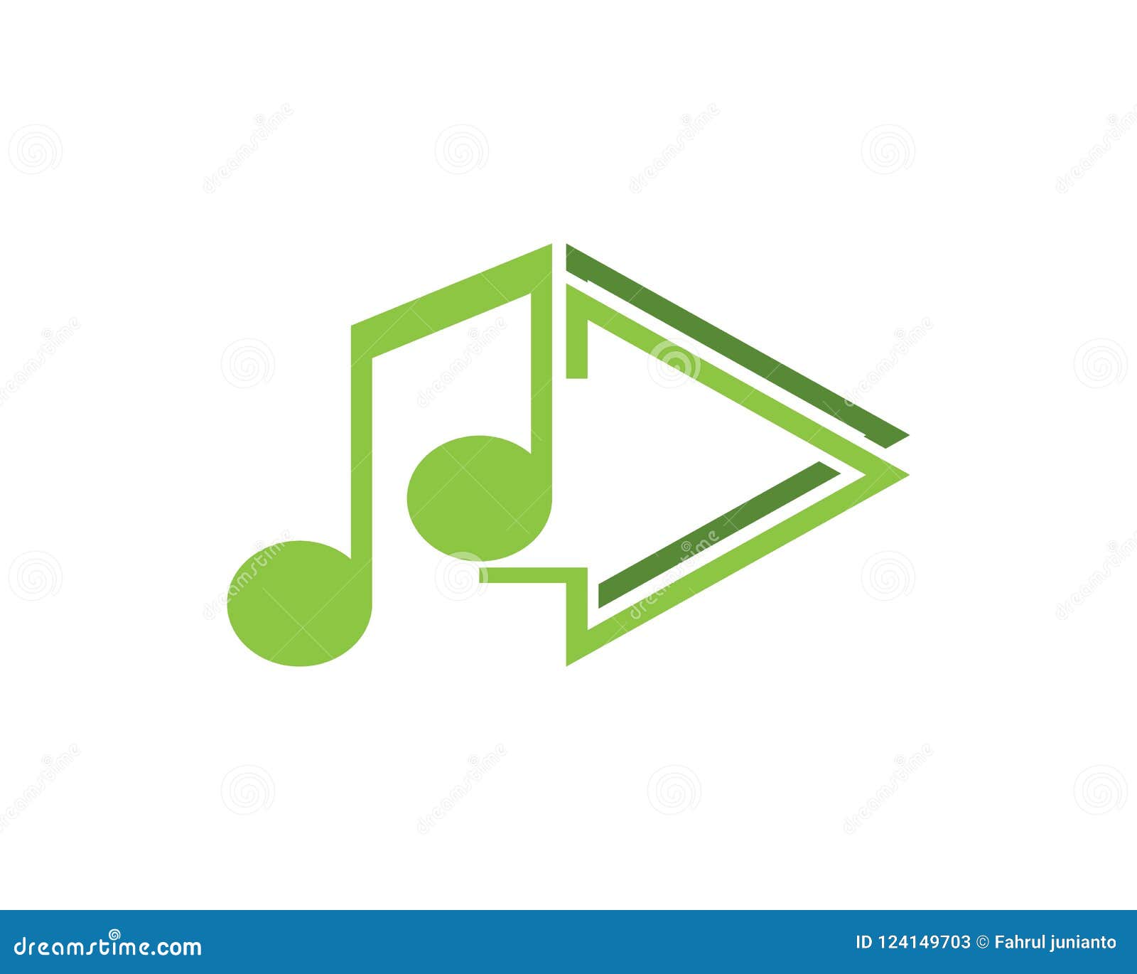 Music Note Icon Logo Design Template Stock Vector - Illustration of ...