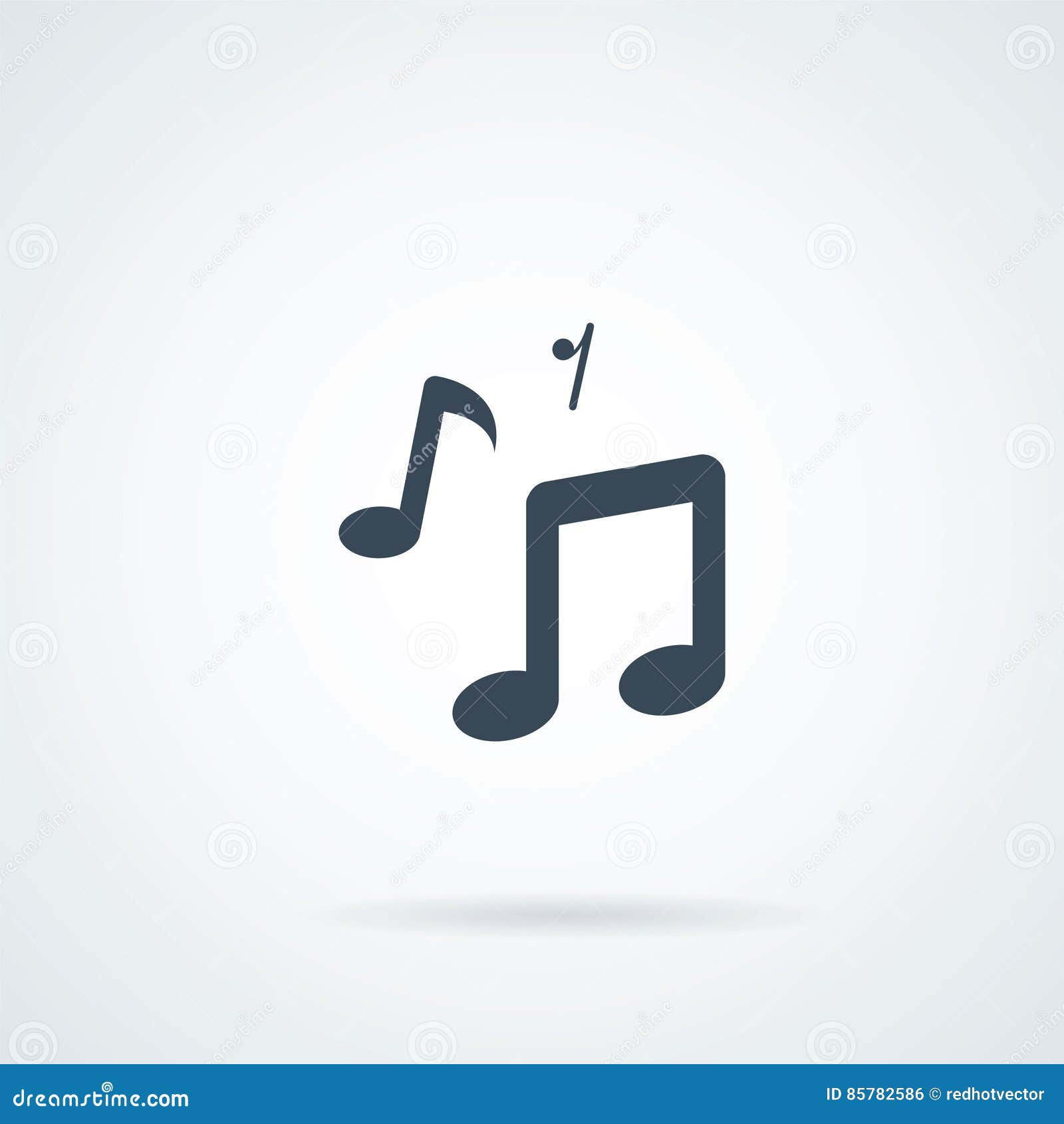 Music Note Icon. Musical Note Icon, Modern Minimal Flat Design Style ...