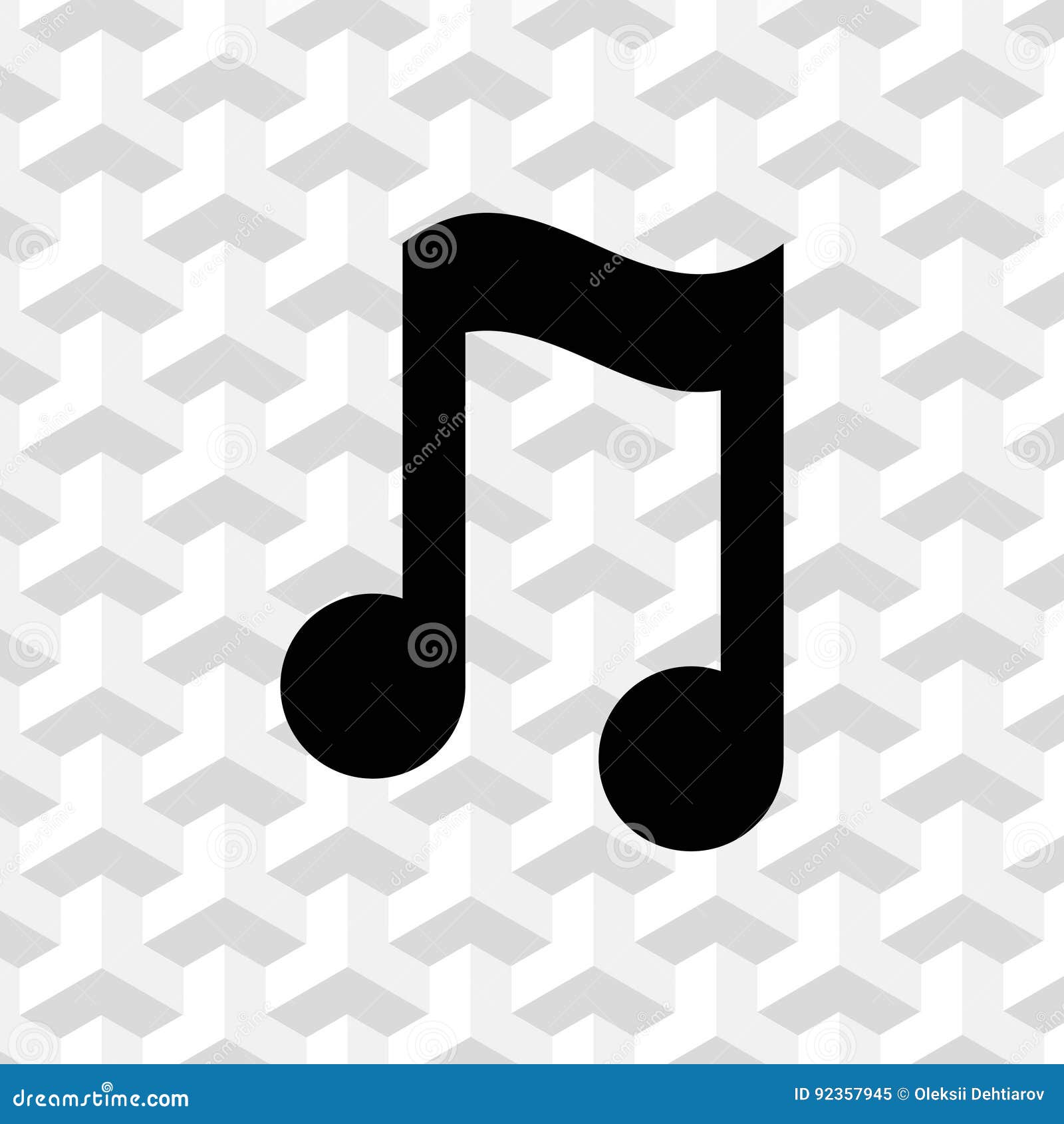 Music Note Icon Stock Vector Illustration Flat Design Stock Vector ...