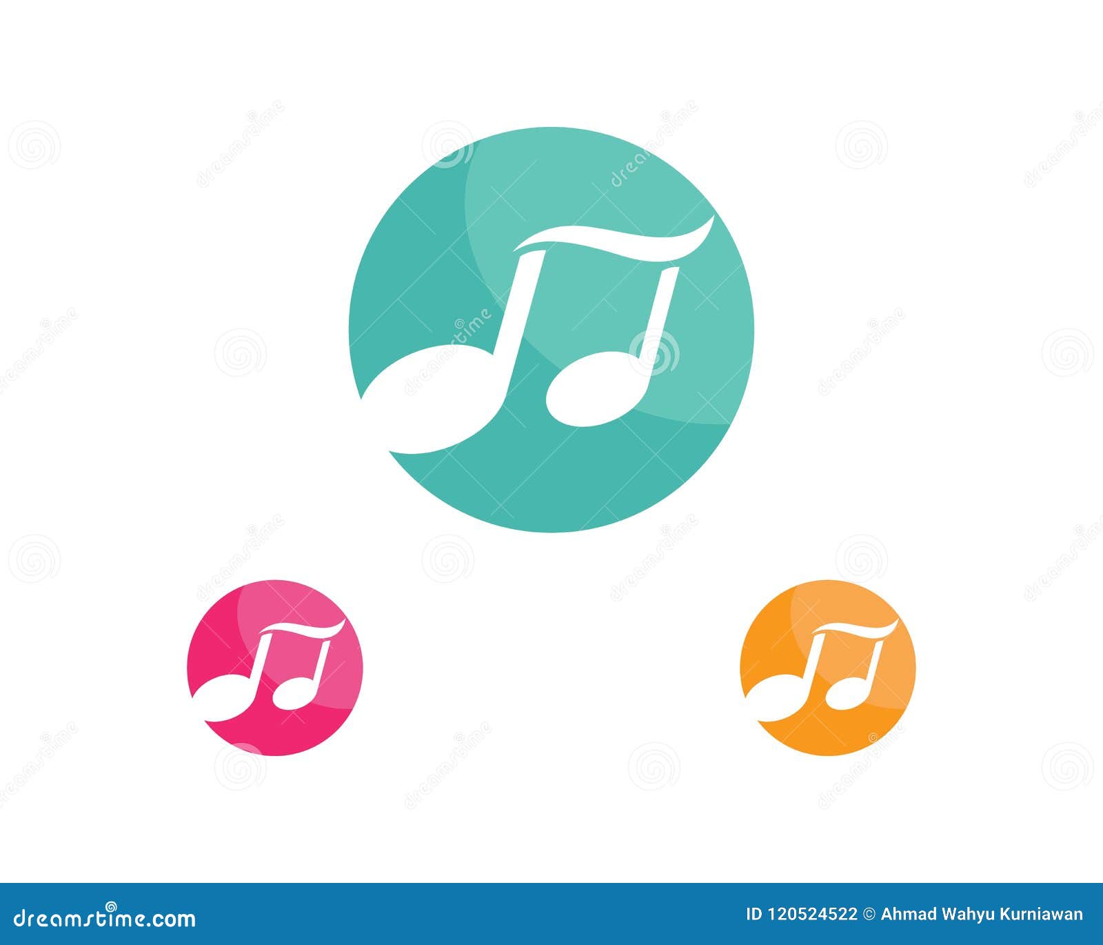 Music note Icon stock vector. Illustration of sound - 120524522