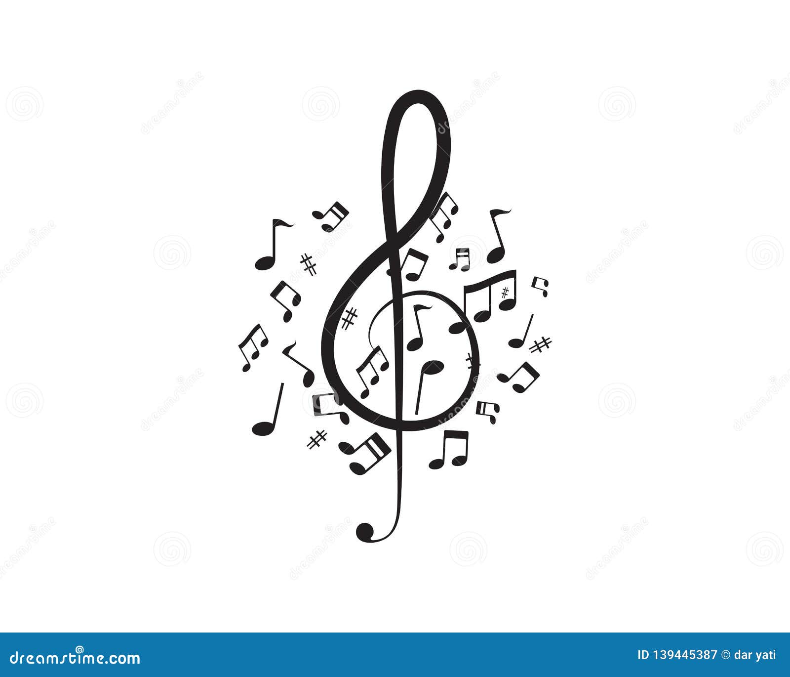 Music note Icon Vector stock vector. Illustration of melody - 139445387