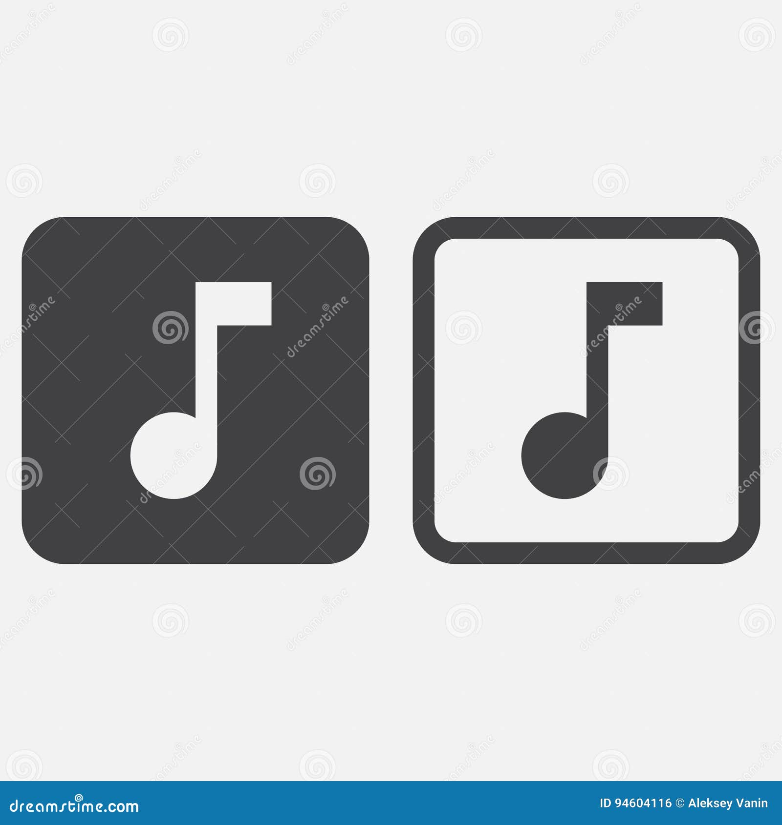 Music Note Icon Vector Isolated on White . Stock Vector - Illustration ...