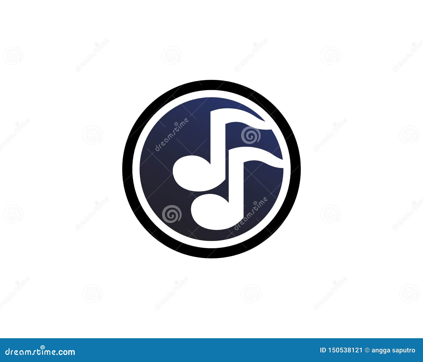 Music Note Icon Vector Logo and Design Stock Vector - Illustration of ...