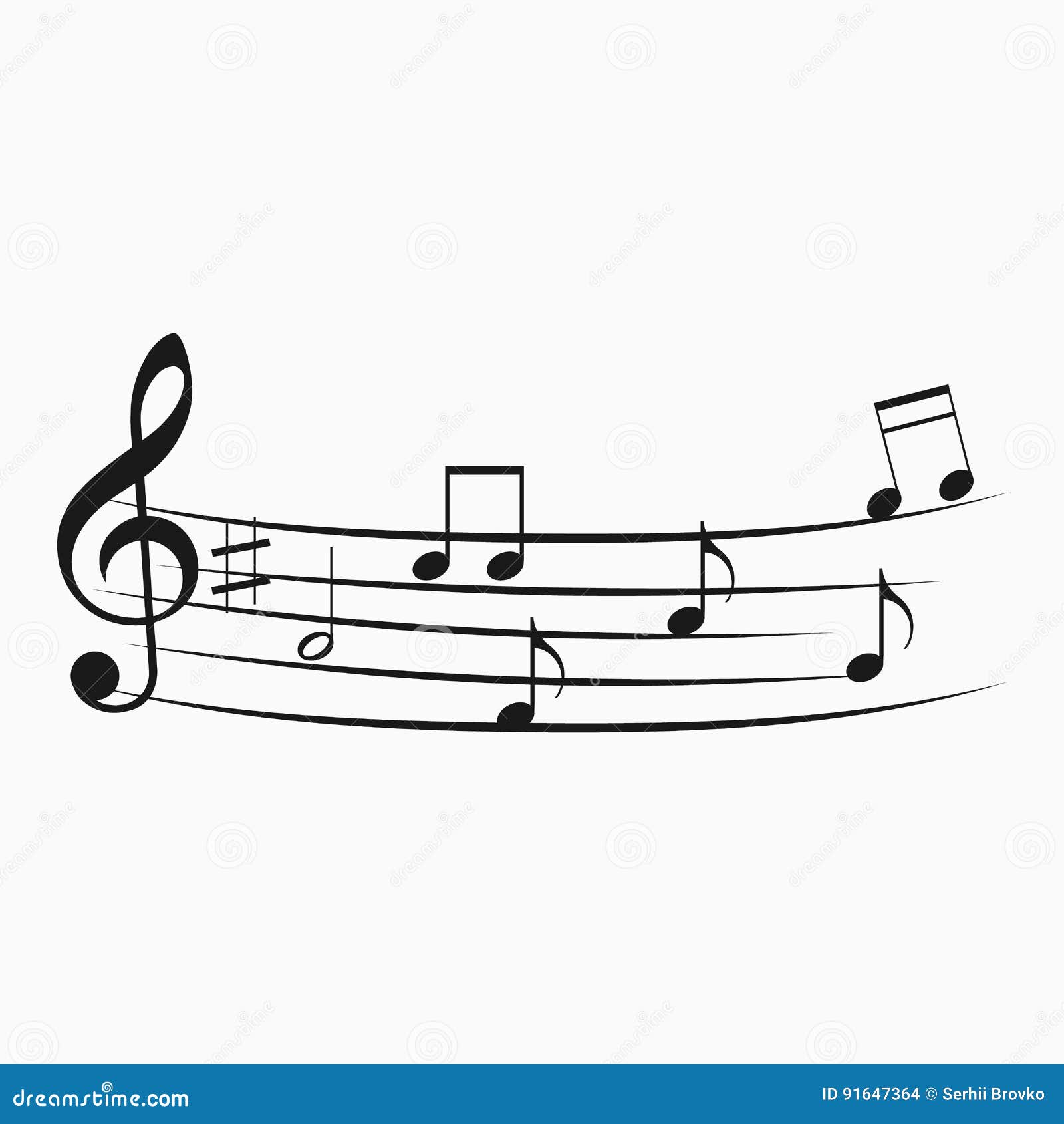 Music Note Icon Vector . Melody Icons Set Stock Vector - Illustration ...