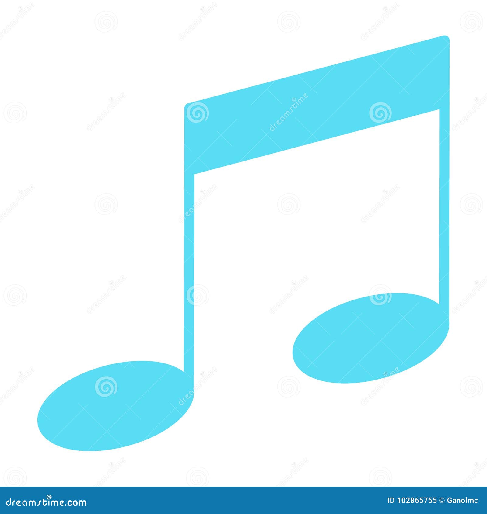 Music Note Icon. Vector Pictogram Stock Vector - Illustration of clef ...