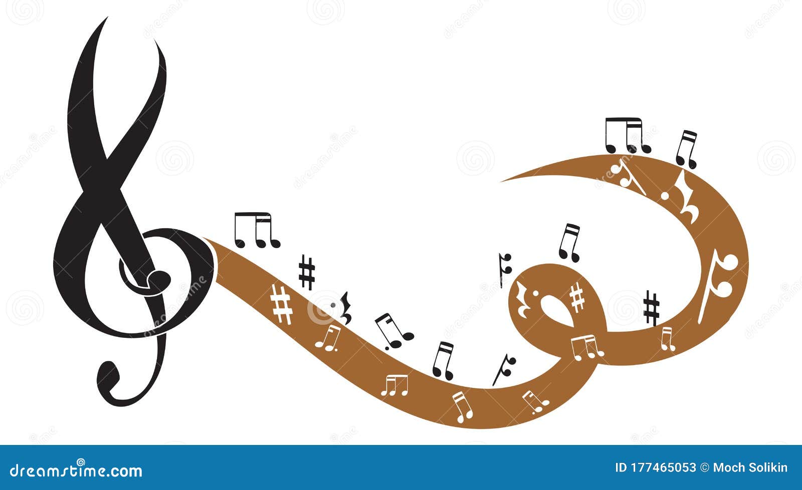 Music Note Icons, Music Scales, Musical Elements, and Scales in Vector ...