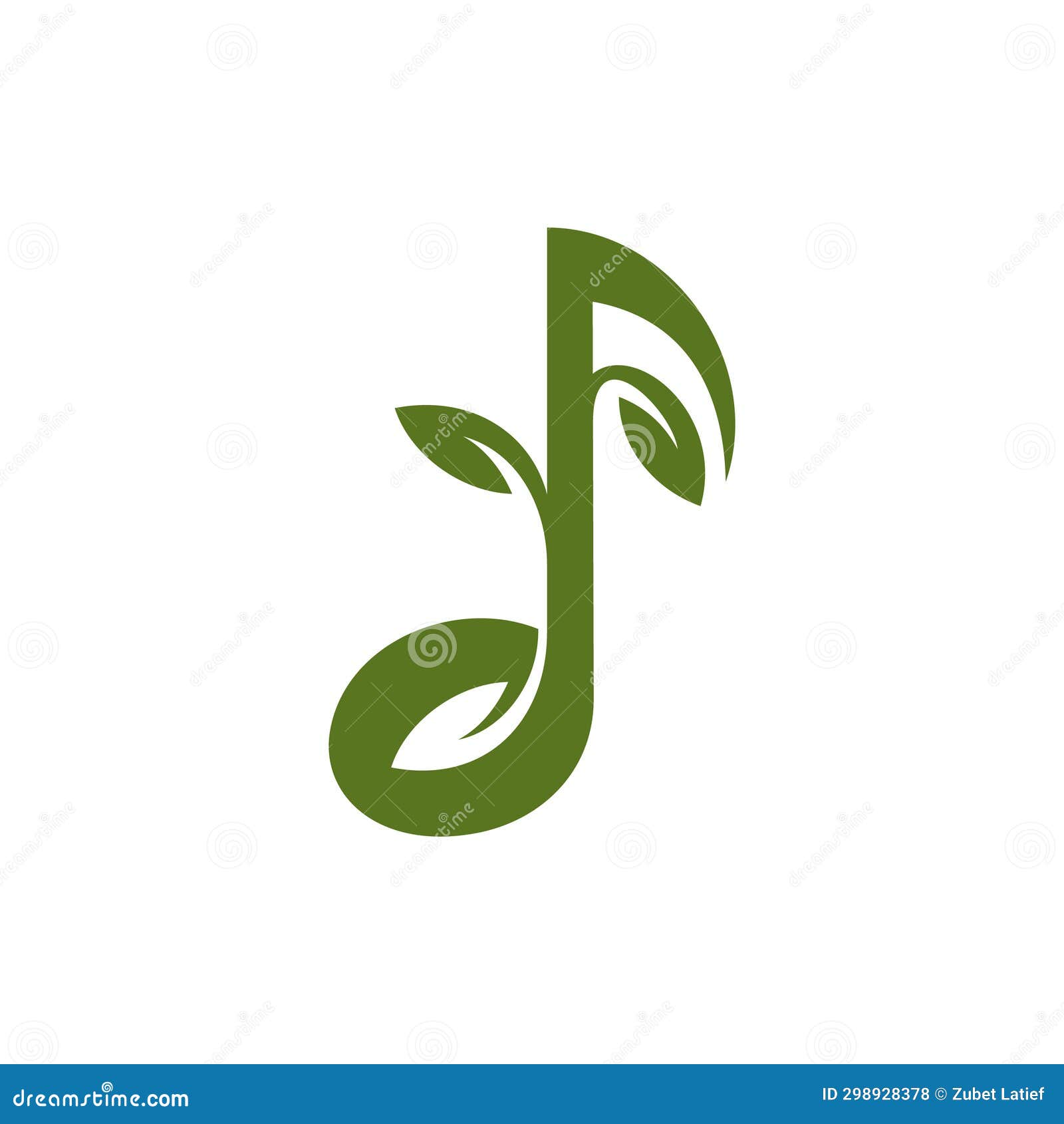 Music Note with Leaf Vector Logo Design, Natural Music Logo Design the ...