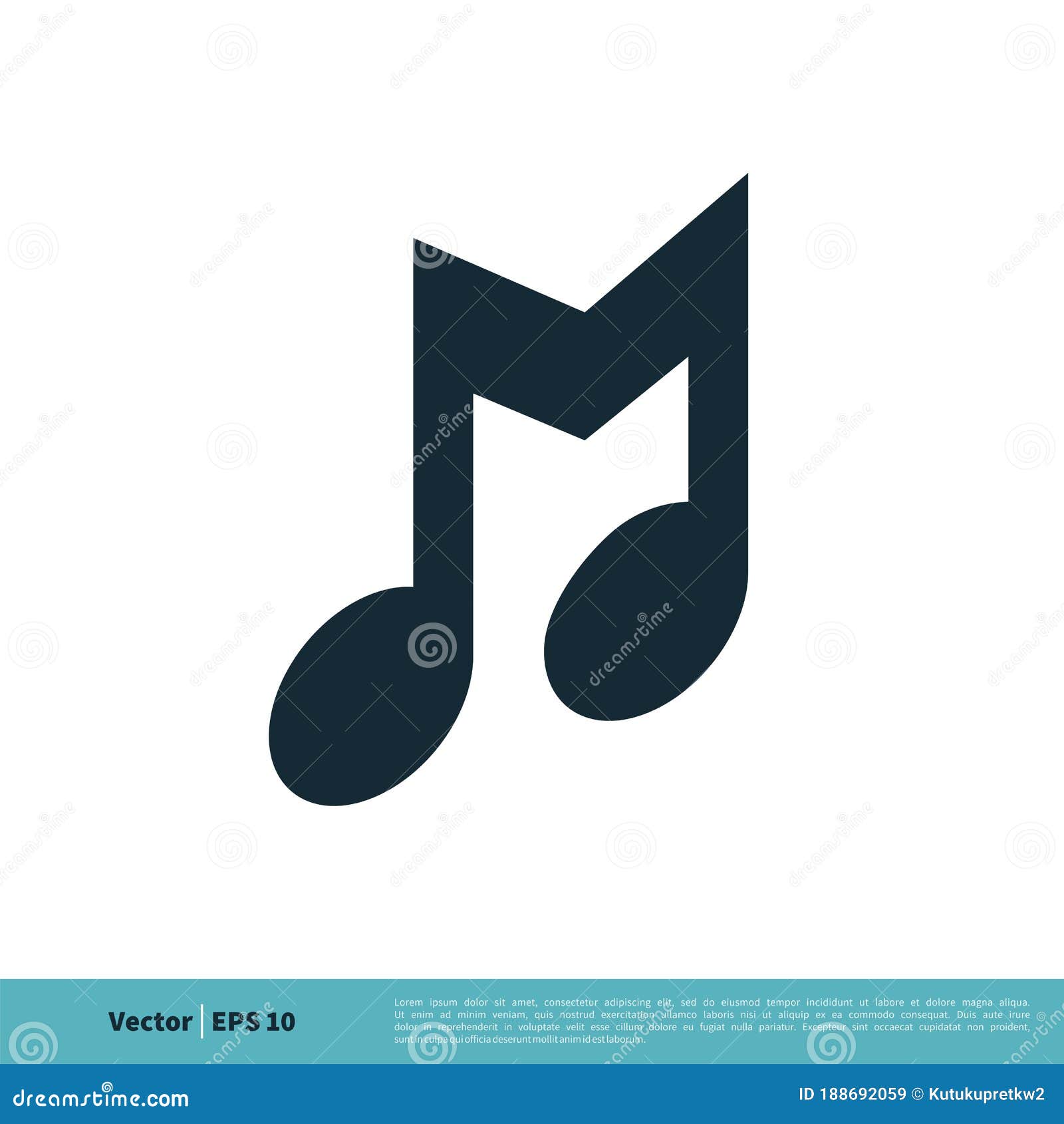Music Note Letter M Icon Vector Logo Template Illustration Design ...