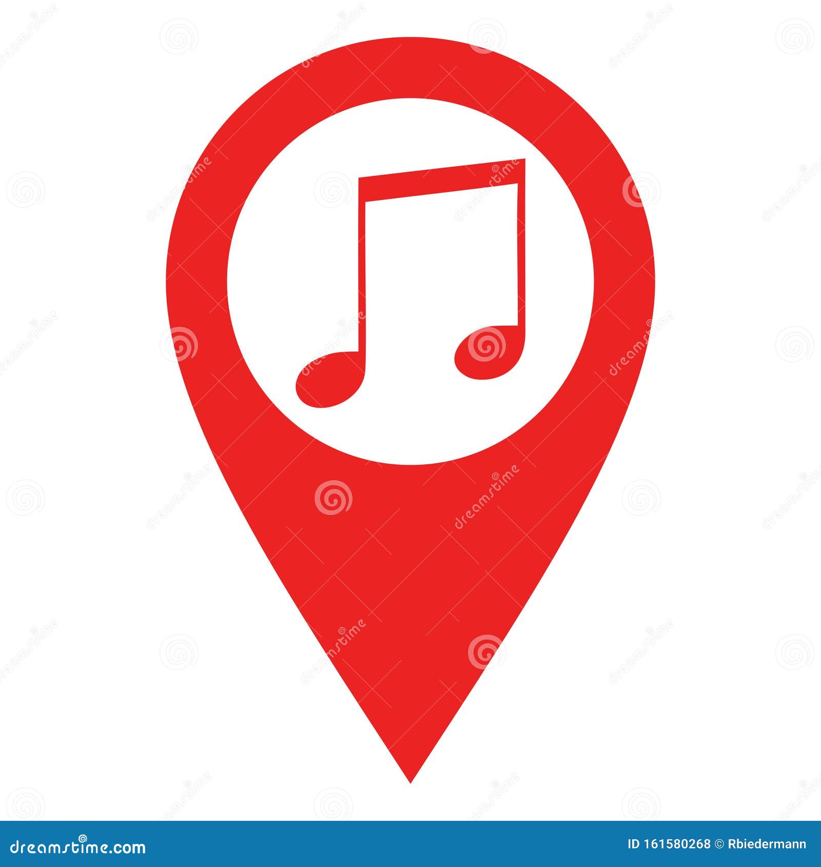 Music Note and Location Pin As Vector Illustration Stock Vector ...