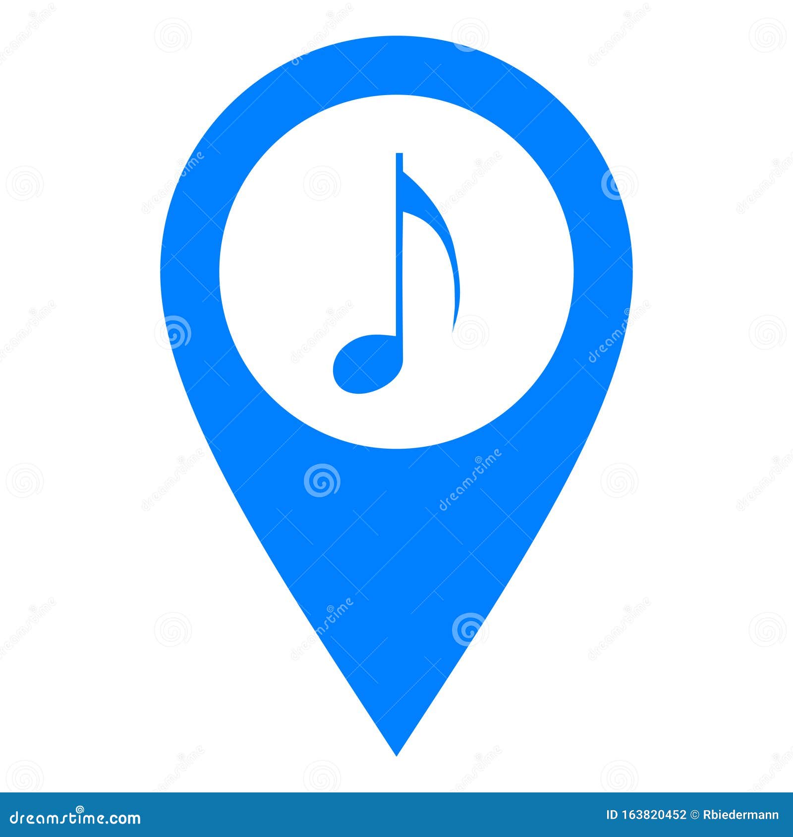 Music Note and Location Pin As Vector Illustration Stock Vector ...