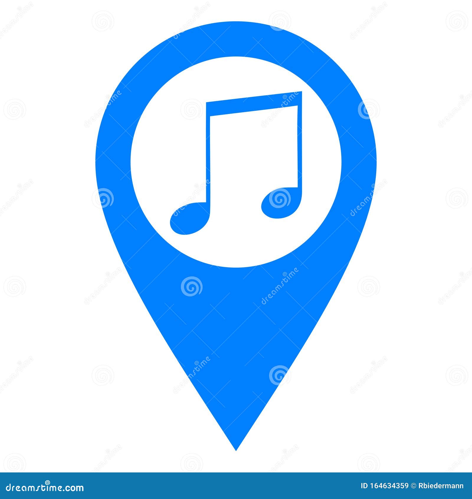 Music Note and Location Pin As Vector Illustration Stock Vector ...