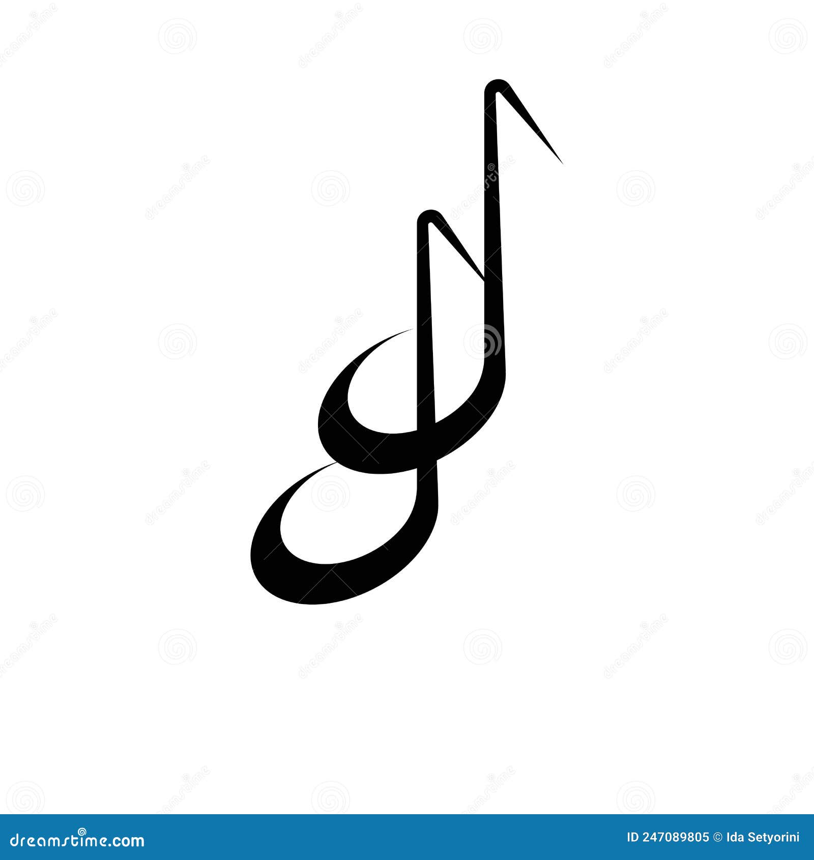 Music note logo design stock illustration. Illustration of composition ...