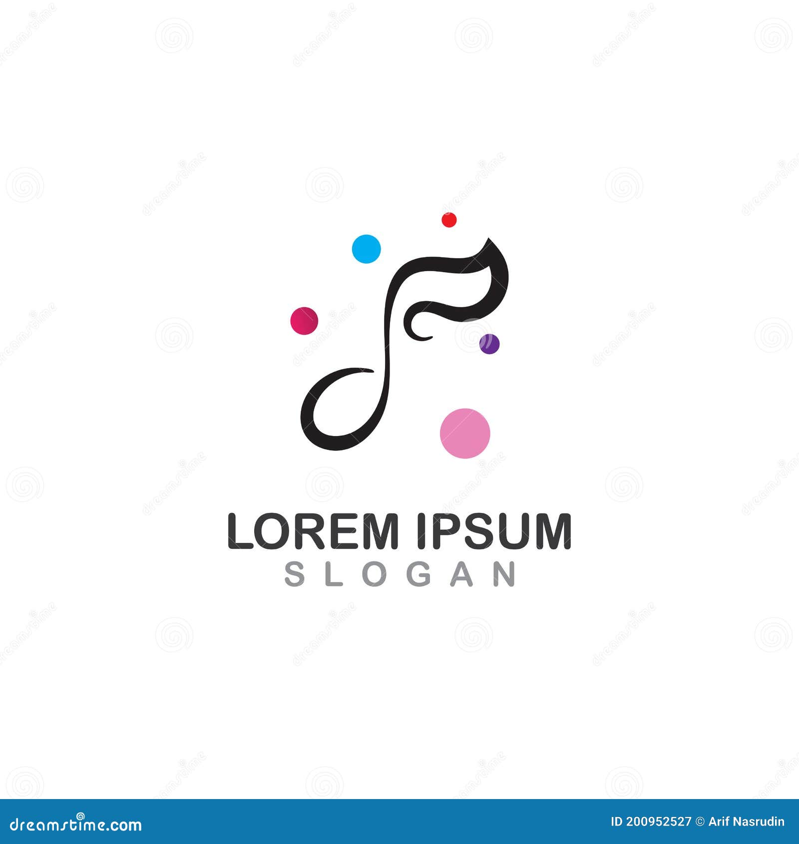 Music Note Logo Design Inspiration Creative Template Icon Stock ...