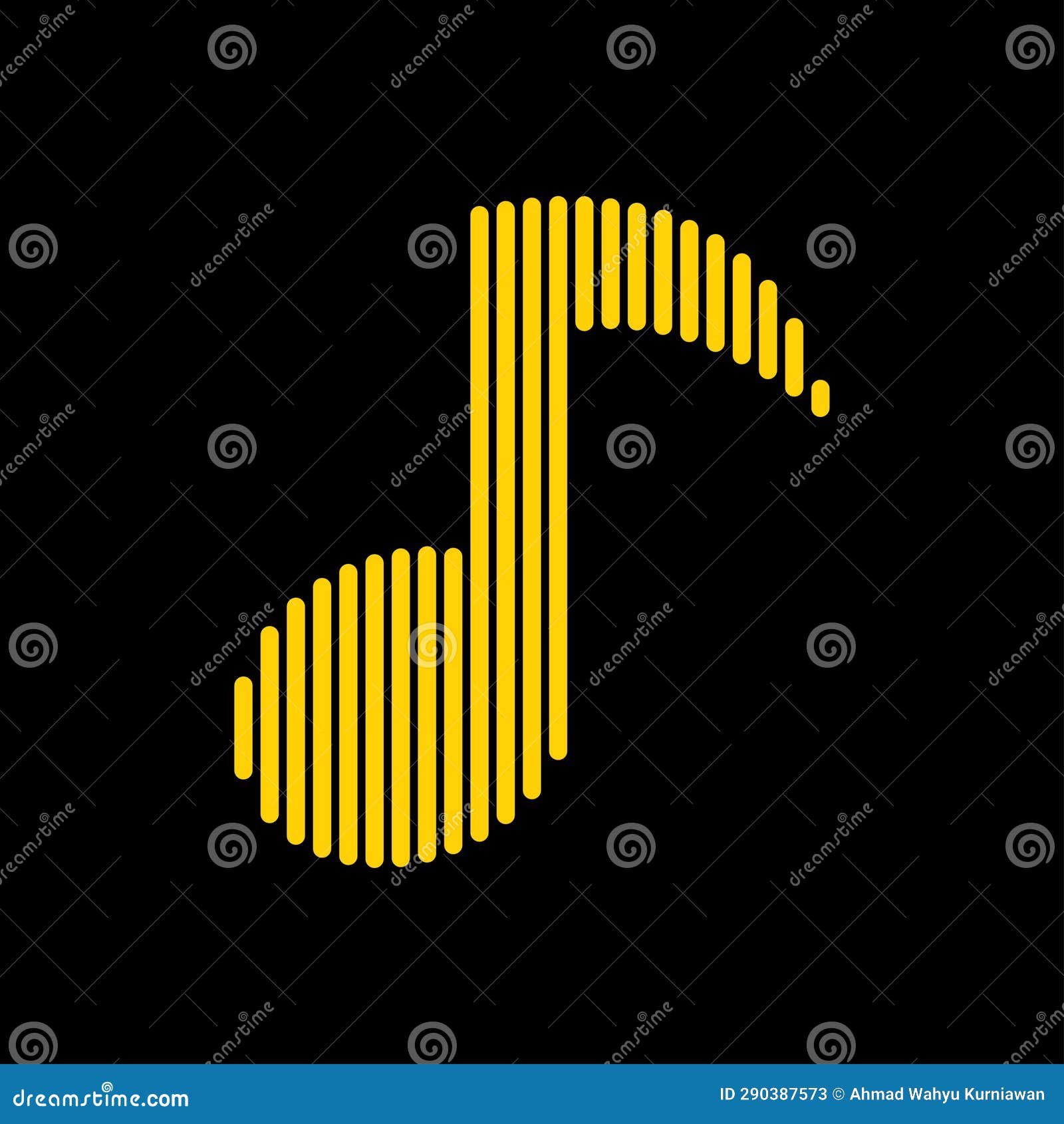Music note logo icon stock vector. Illustration of element - 290387573