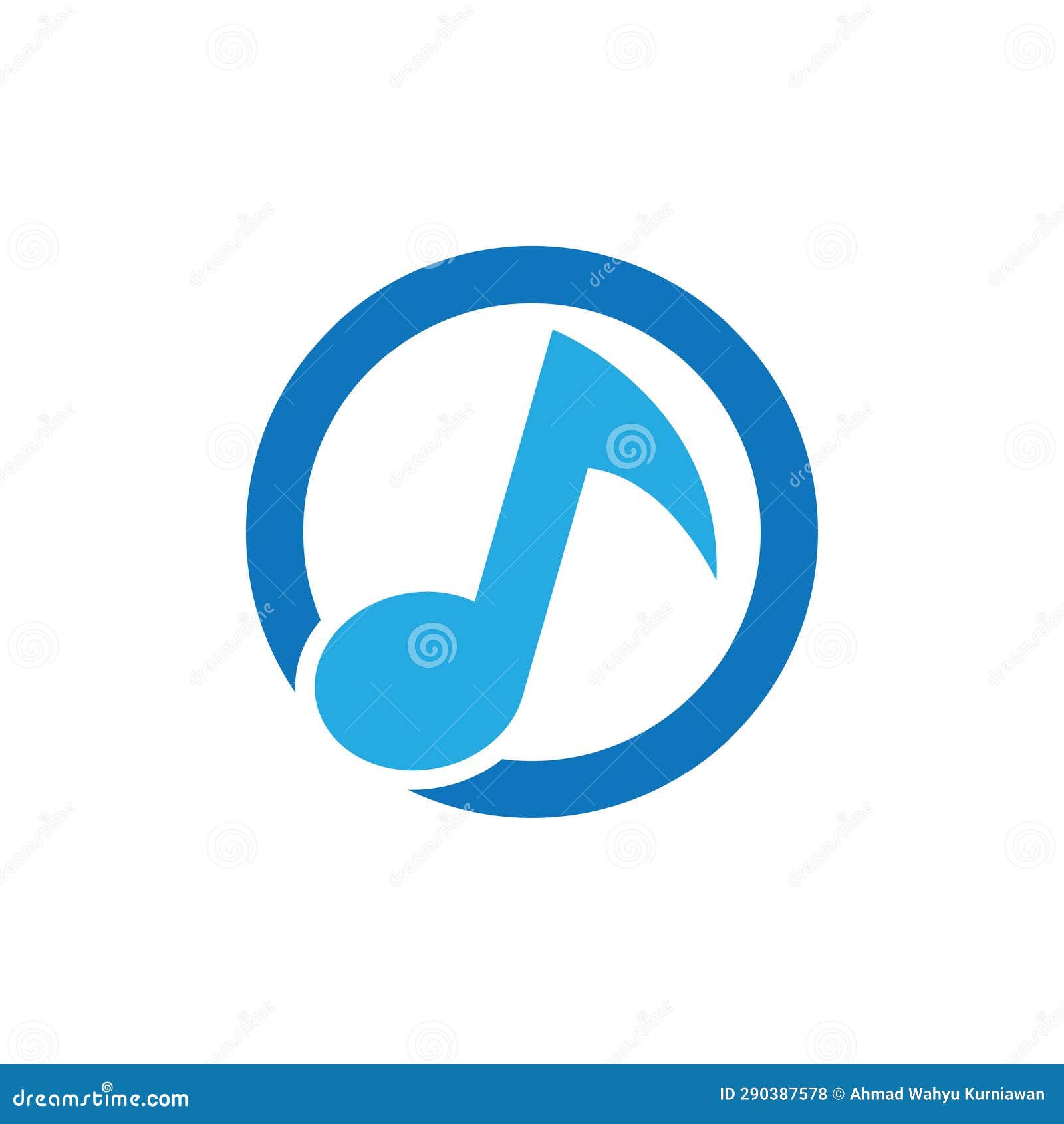 Music note logo icon stock vector. Illustration of melody - 290387578