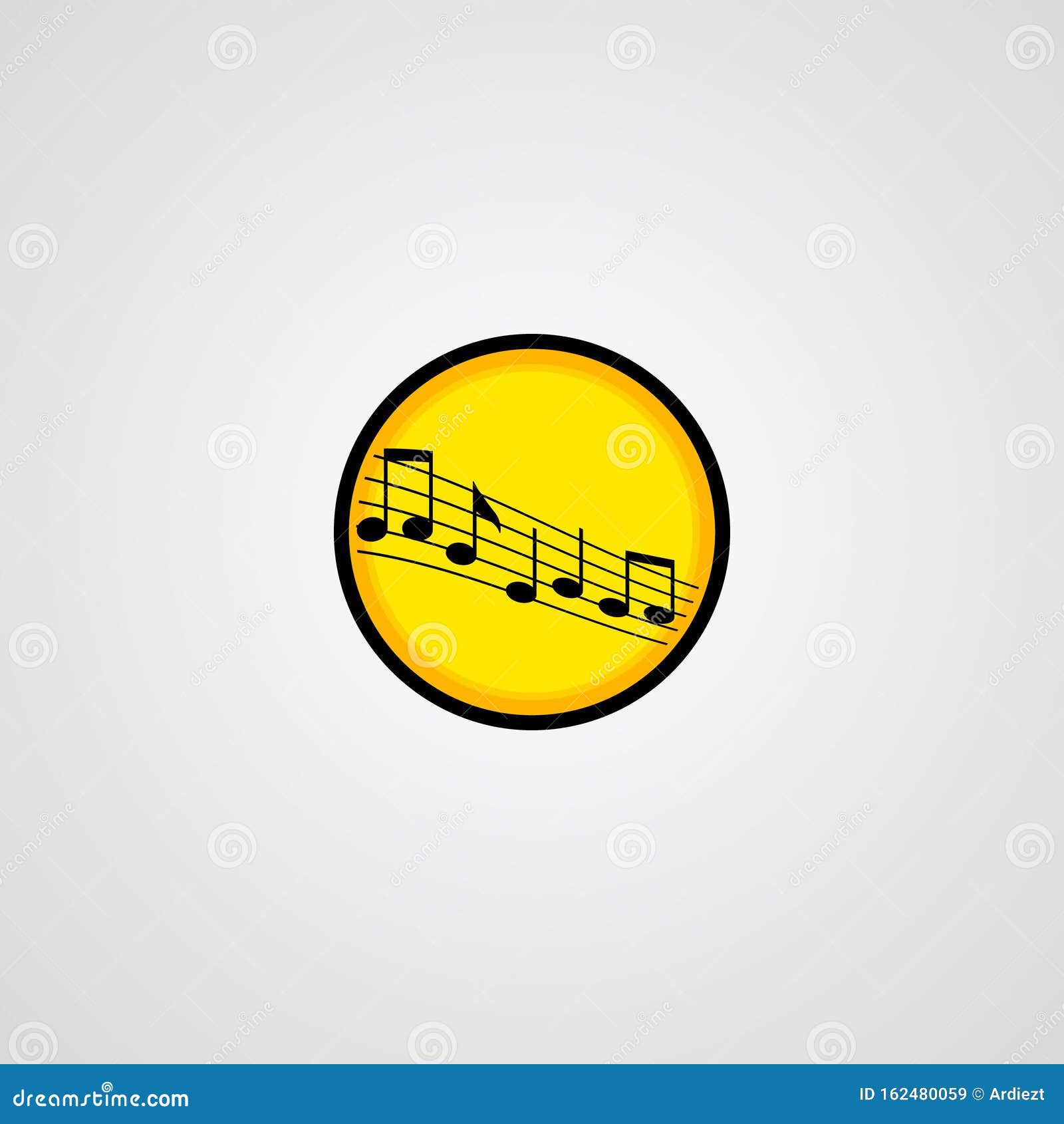 Music Note Logo Vector Design Stock Vector - Illustration of media ...