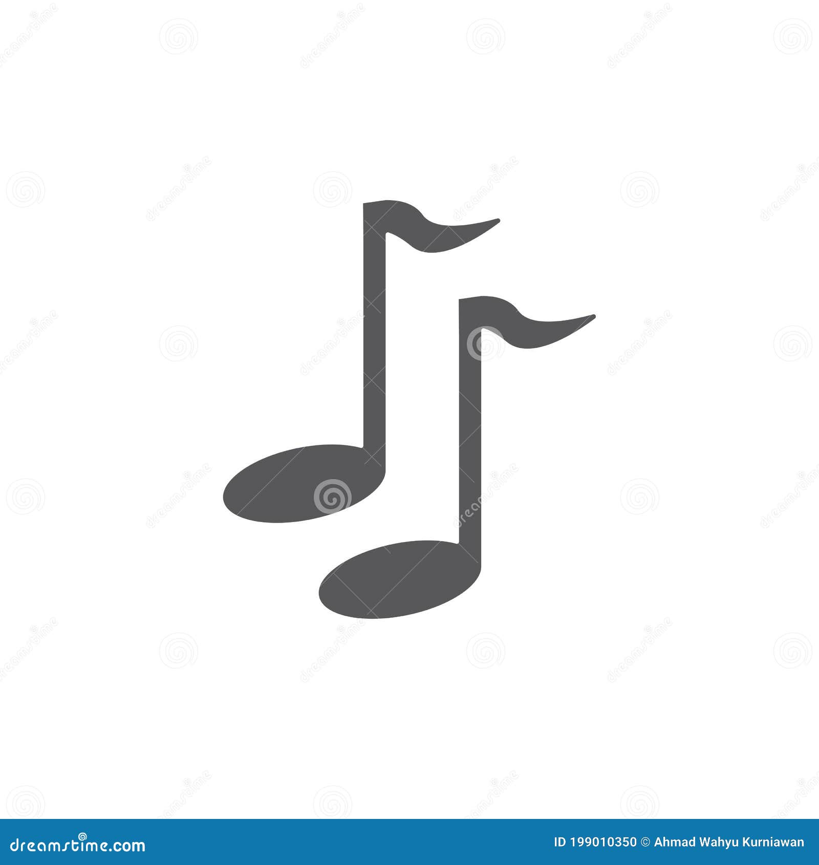 Music note logo stock vector. Illustration of icon, concept - 199010350