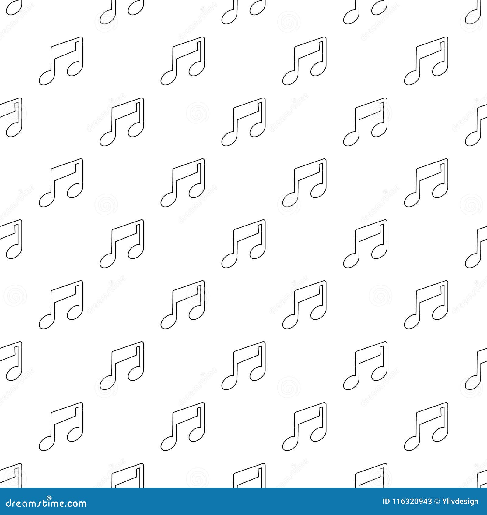 Music Note Repeating Pattern Stock Illustrations – 360 Music Note ...