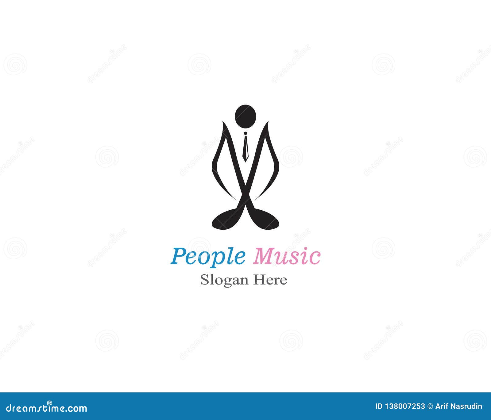 Music Note People Icon Vector Template Stock Illustration ...