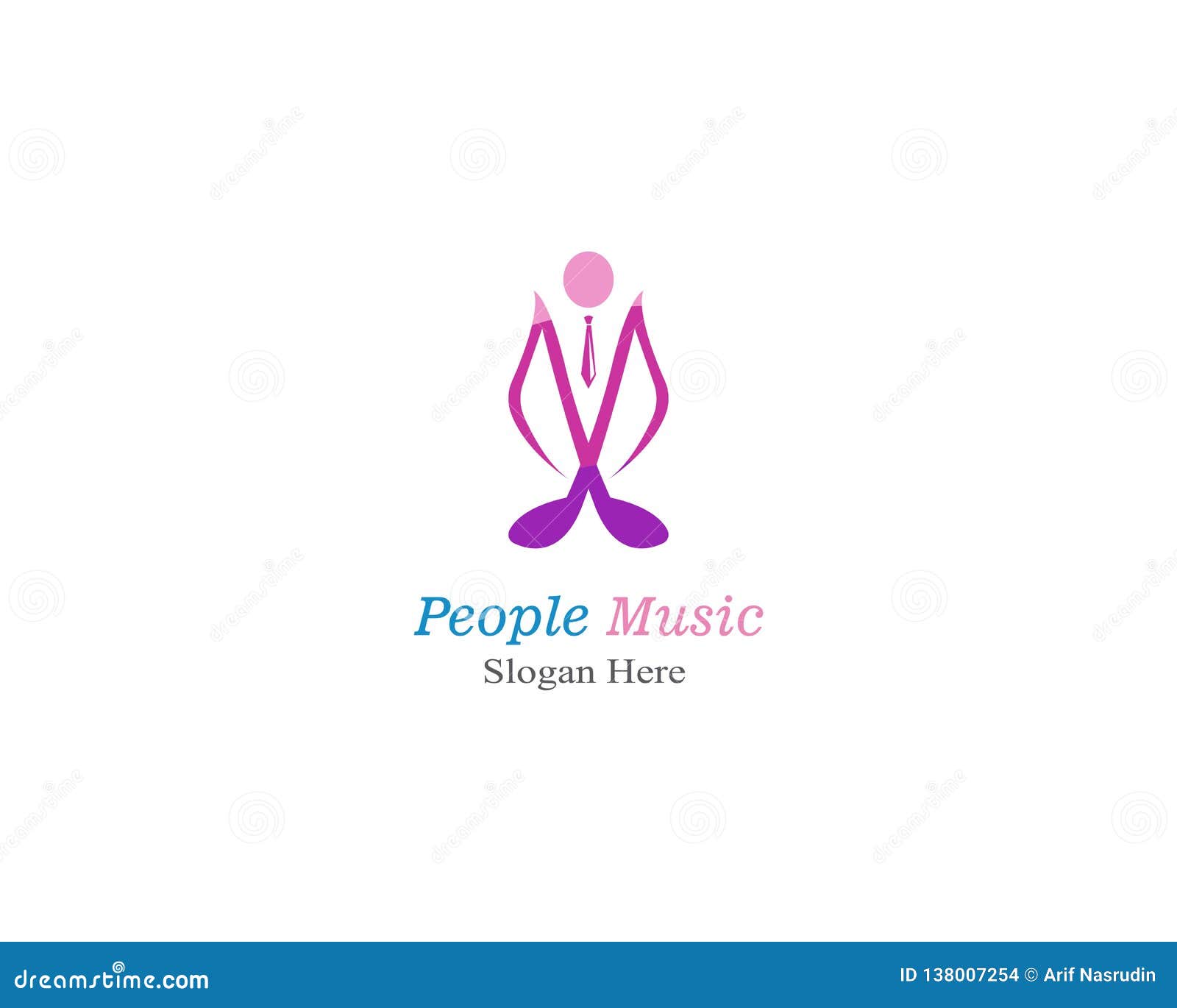 Music Note People Icon Vector Template Stock Illustration ...