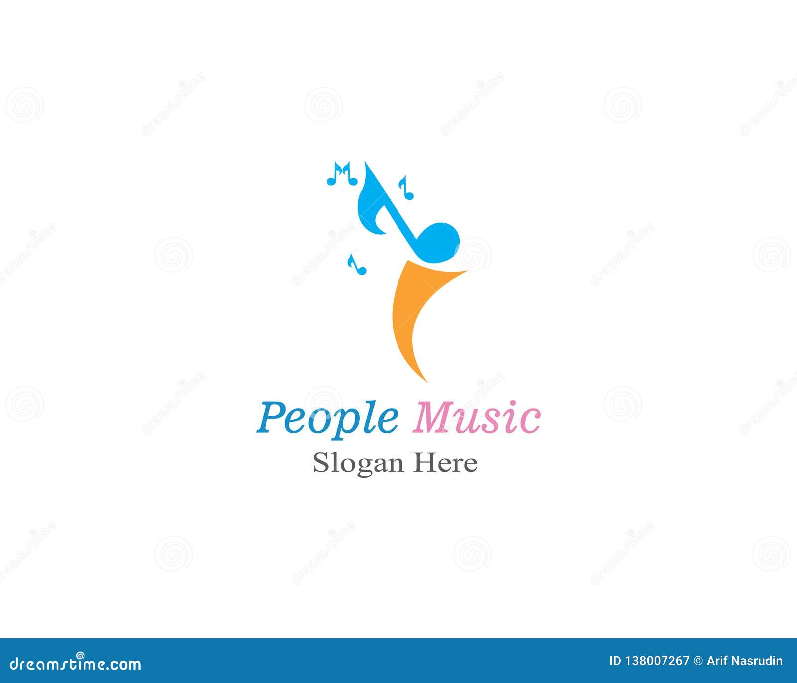 Music Note People Icon Vector Template Stock Illustration ...