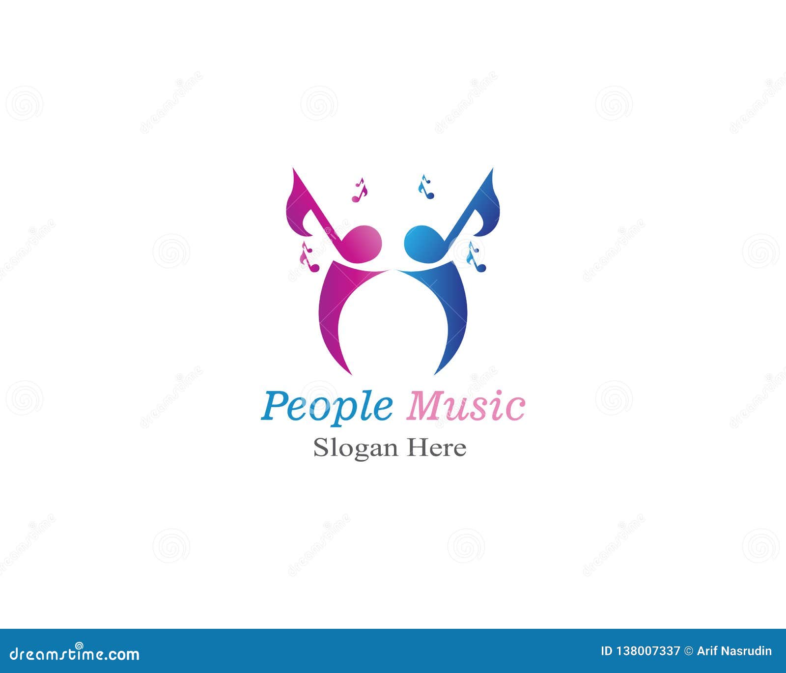 Music Note People Icon Vector Template Stock Illustration ...