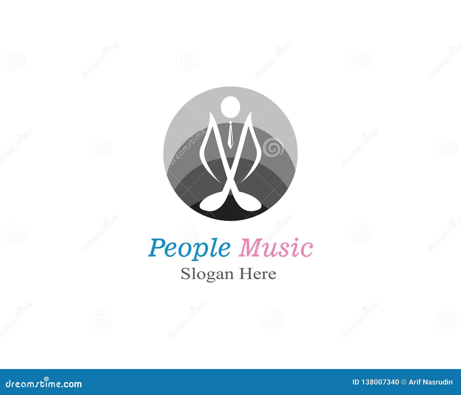 Music Note People Icon Vector Template Stock Illustration ...