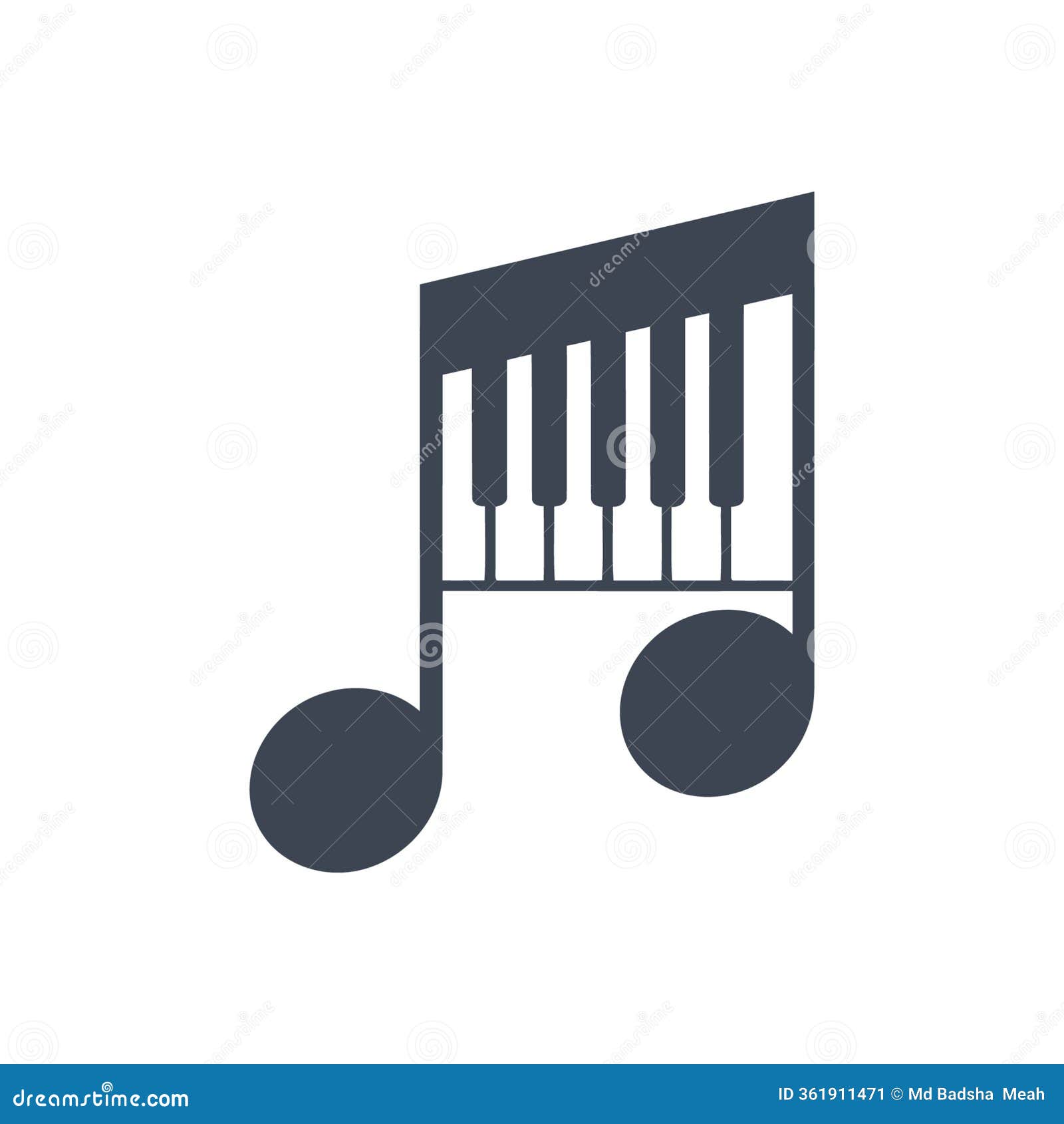 Music Note Piano Icon stock illustration. Illustration of keyboard ...
