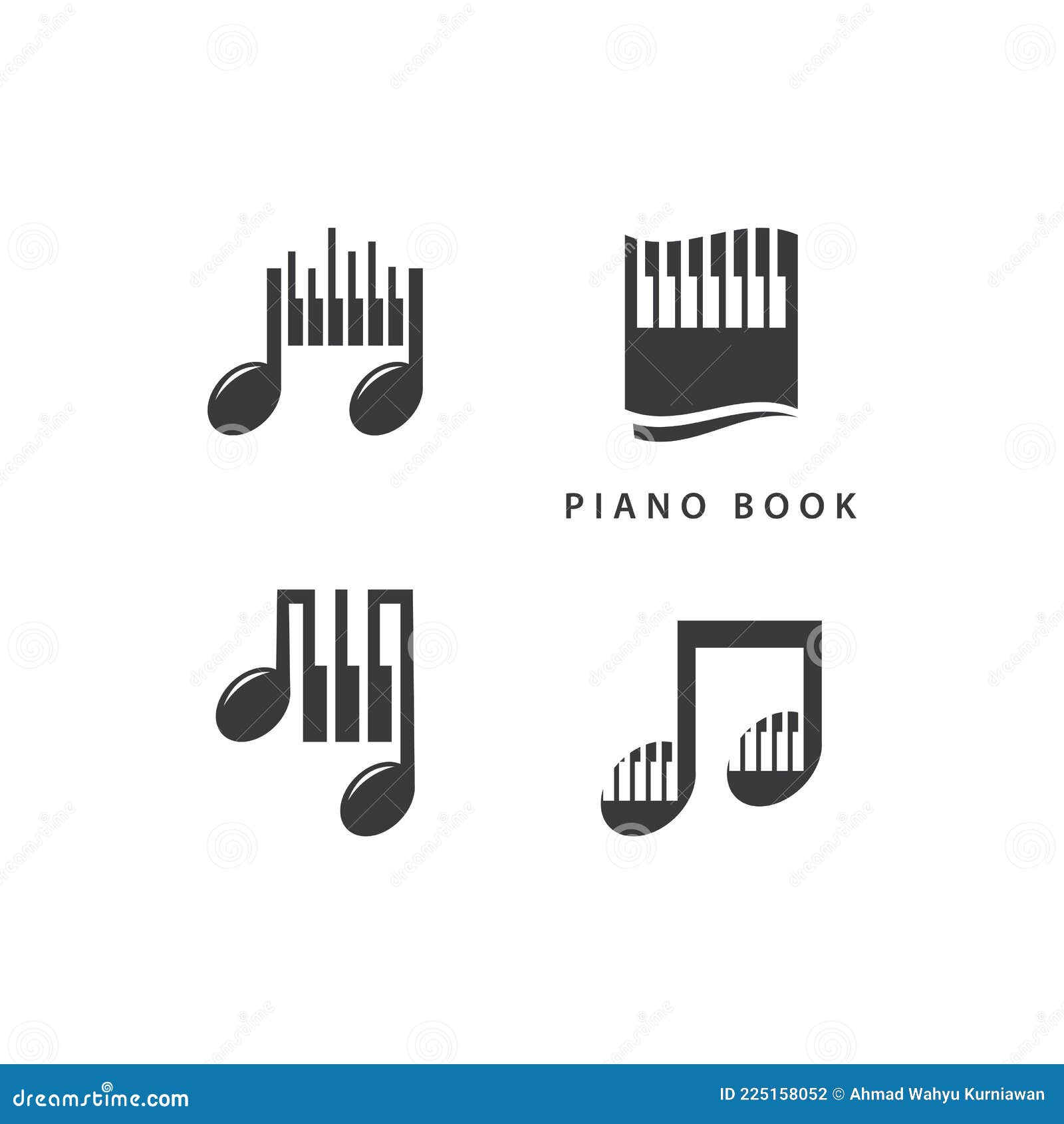 Music note piano stock vector. Illustration of design - 225158052