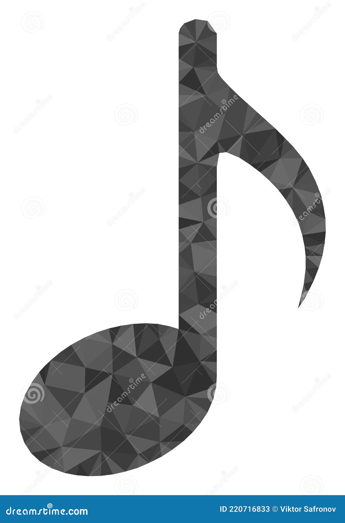 Music Note Polygonal Icon stock vector. Illustration of multimedia ...