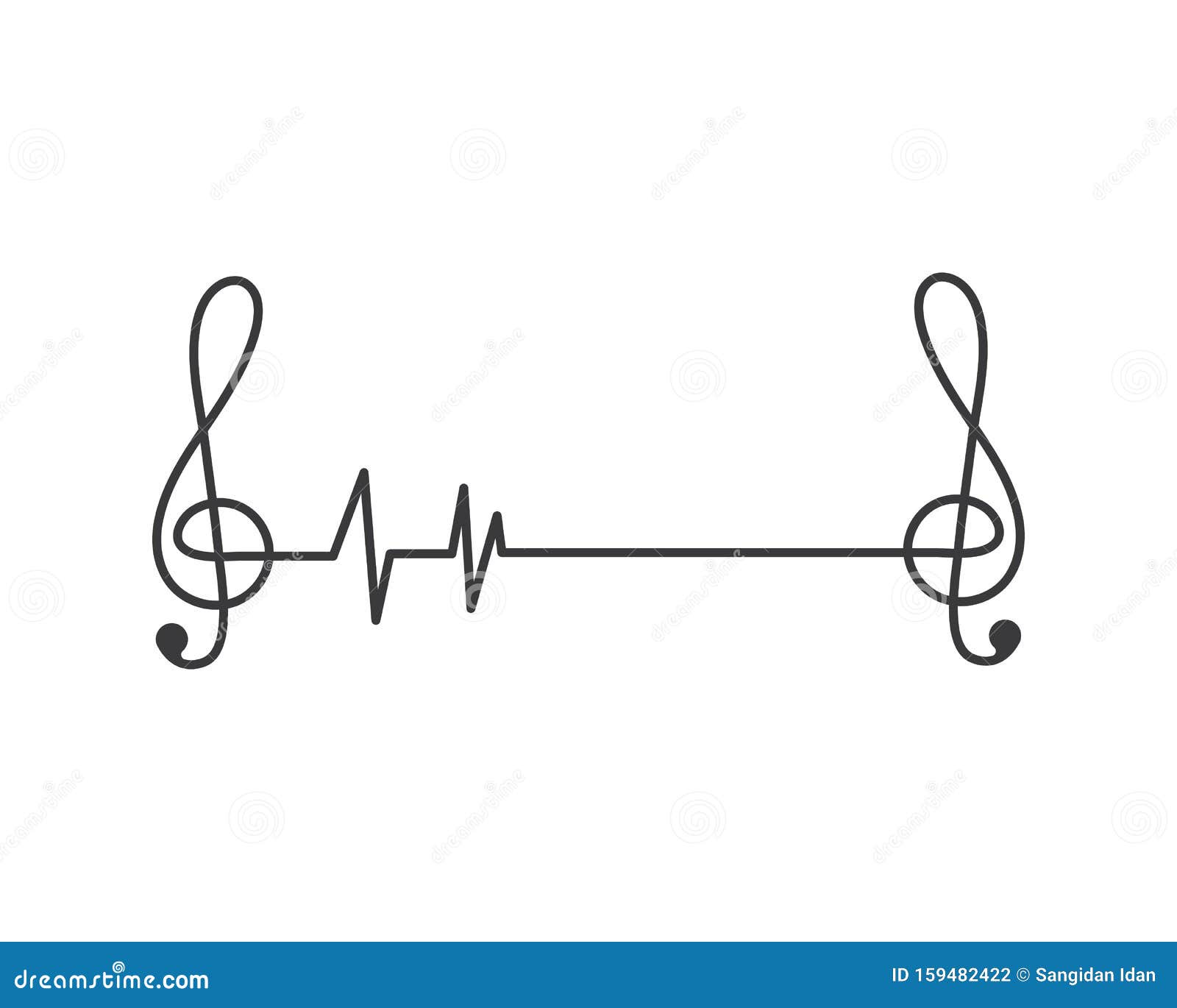 Music Note Pulse Line,equaizer And Sound Effect Ilustration Logo Vector ...