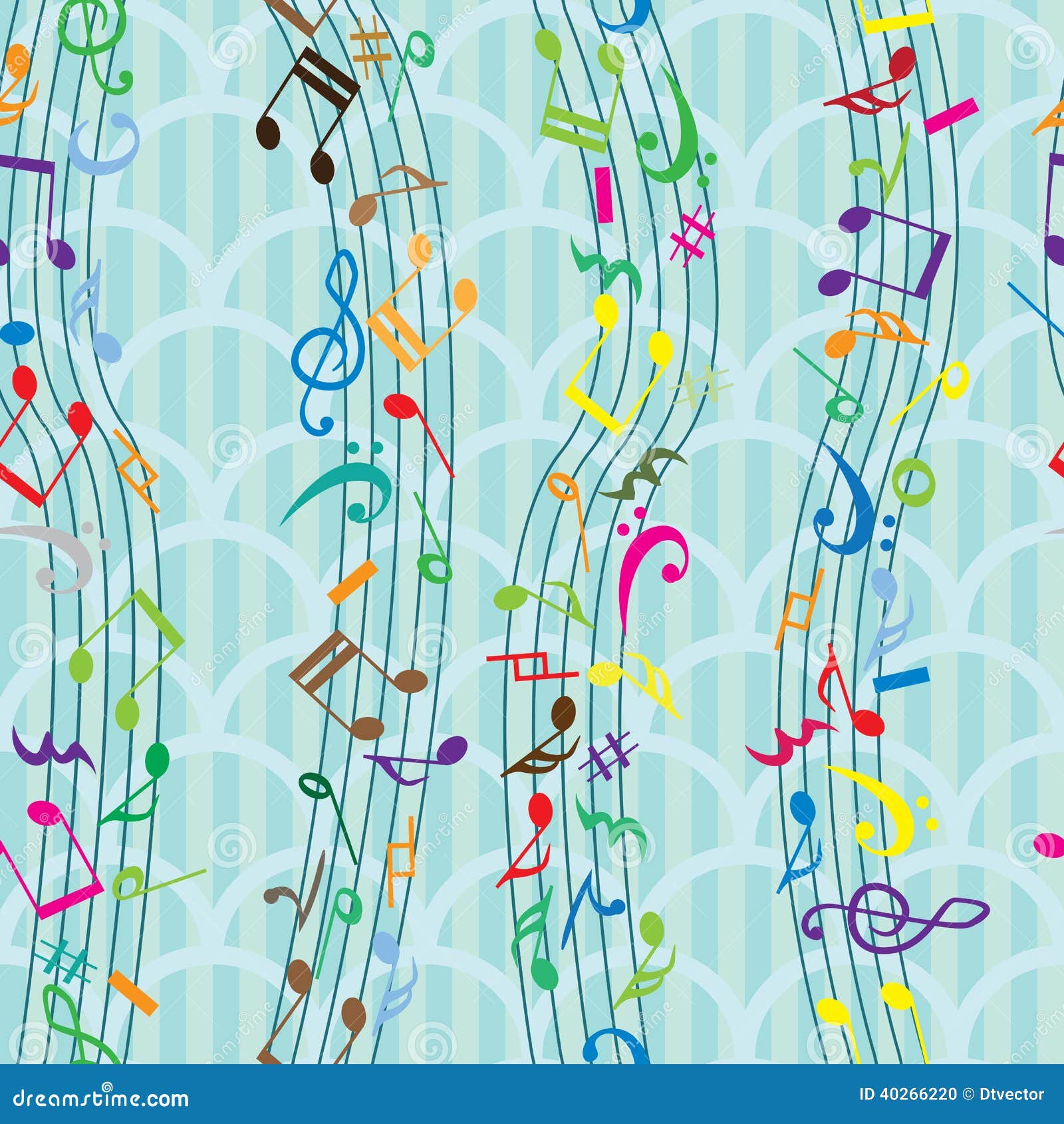 Music Note Seamless Pattern Stock Vector - Illustration of club ...