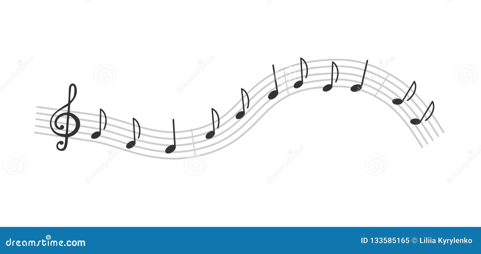 Music Note Sheet. Musical Melody. Isolated Element for Design Stock ...