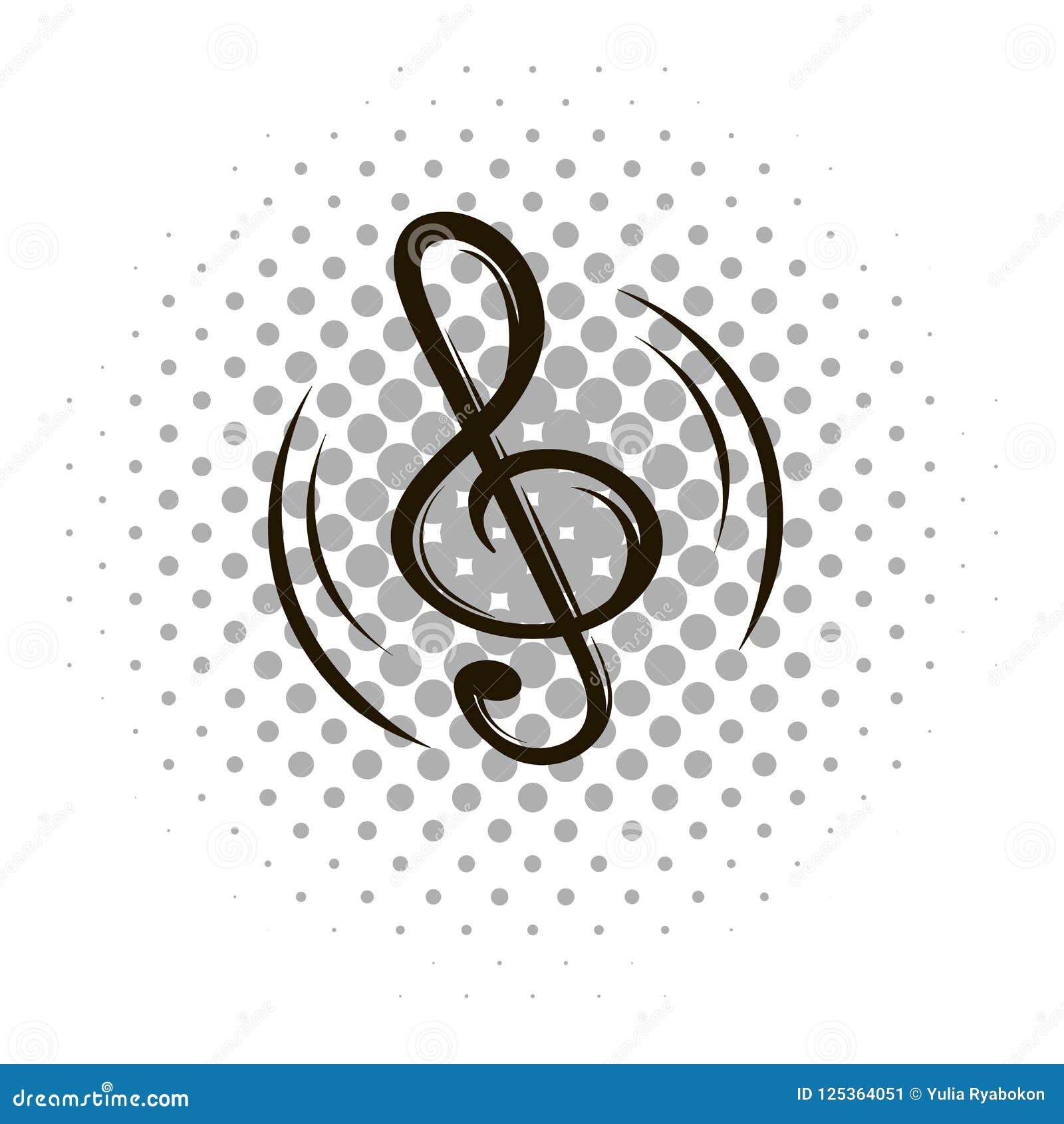 Music Note Sign Comics Icon Stock Illustration - Illustration of blog ...