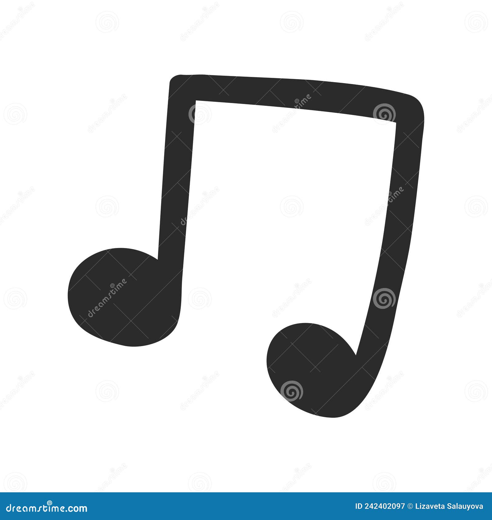 Music Note Sign stock vector. Illustration of musical - 242402097