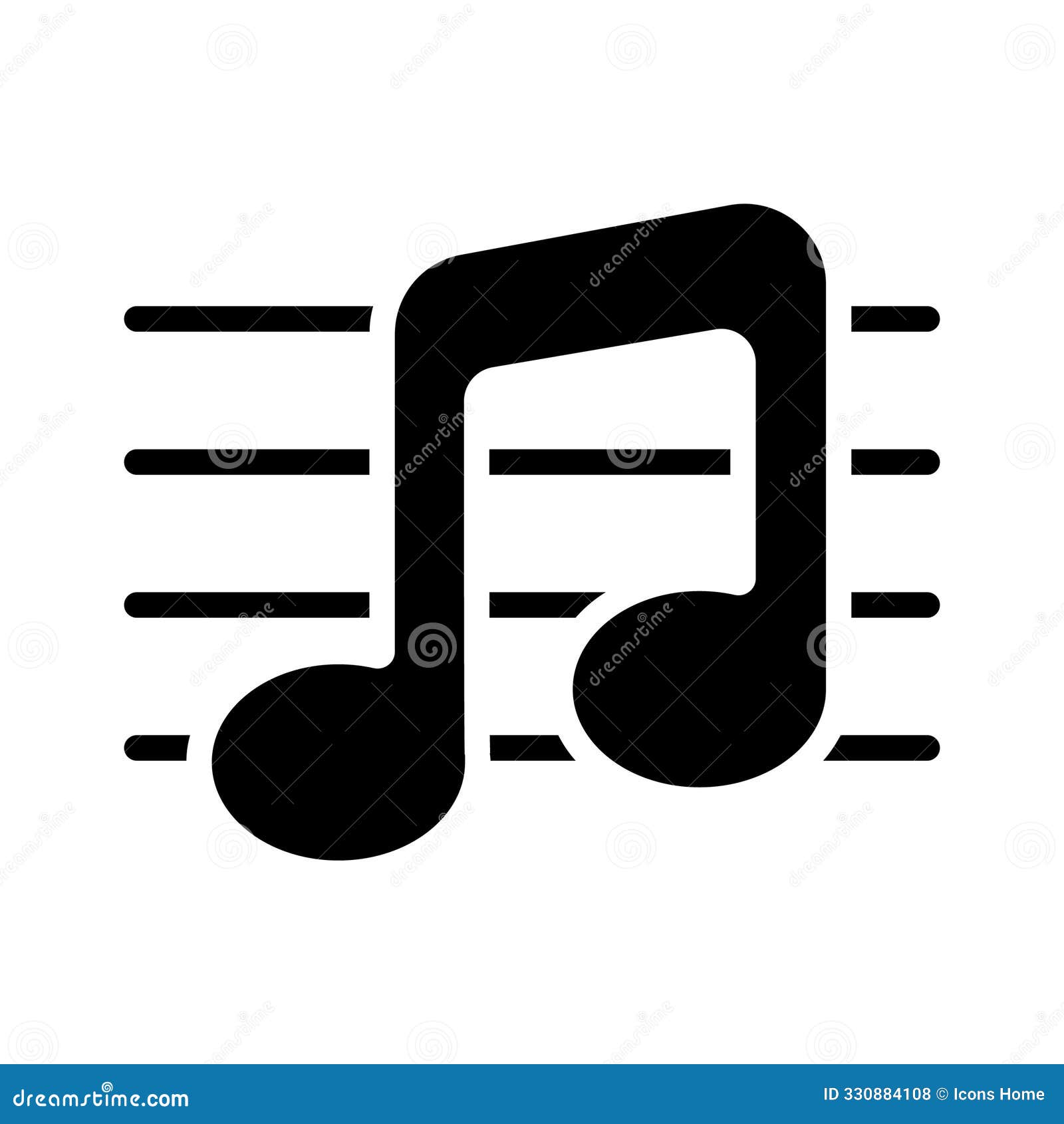 Music Note stock vector. Illustration of harmony, note - 330884108