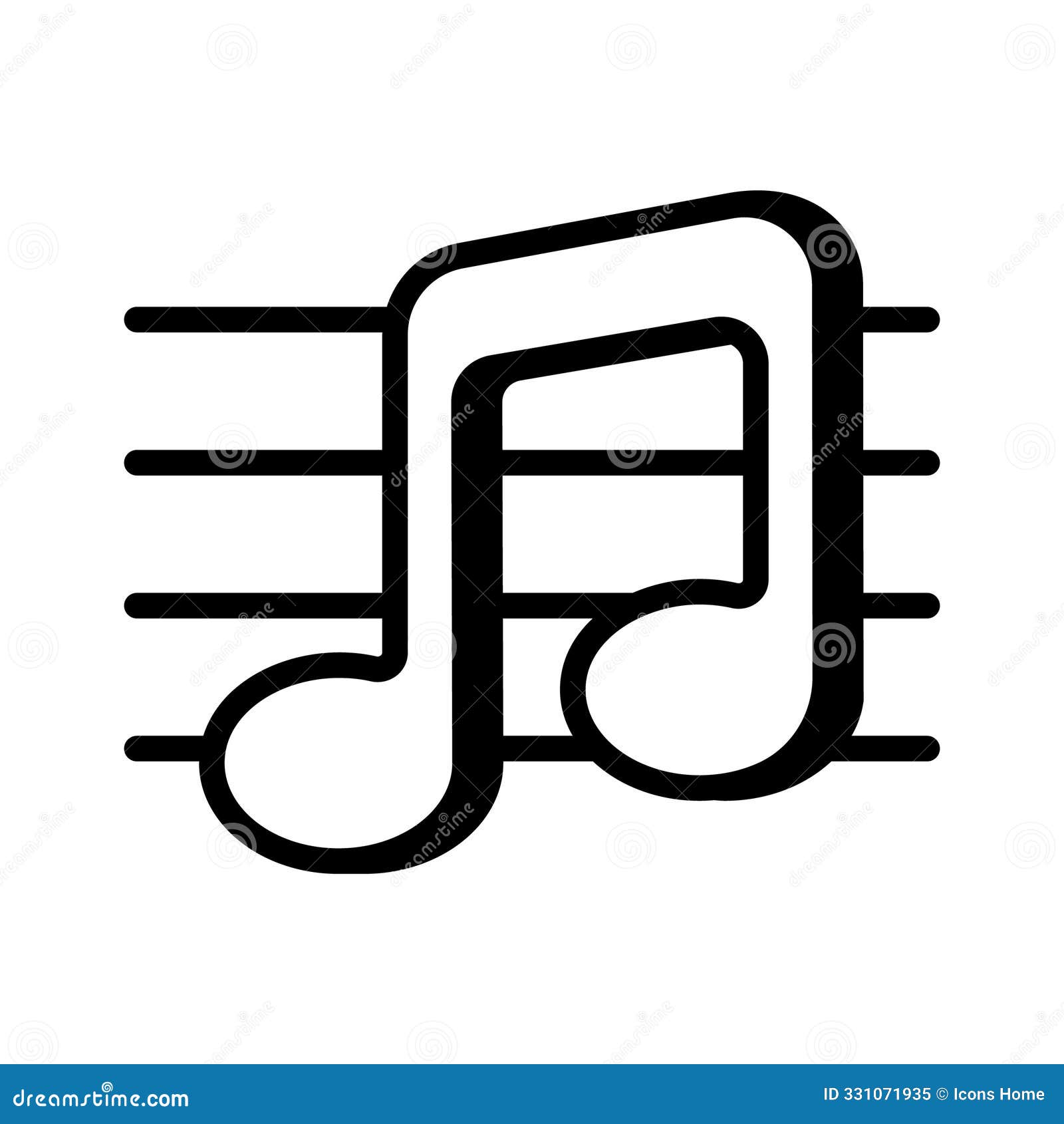 Music Note stock illustration. Illustration of rhythm - 331071935